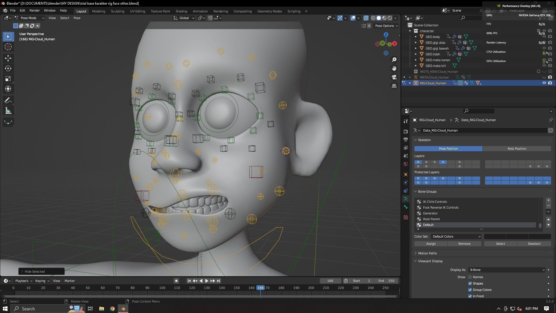 base human full rig 3D model rigged | CGTrader