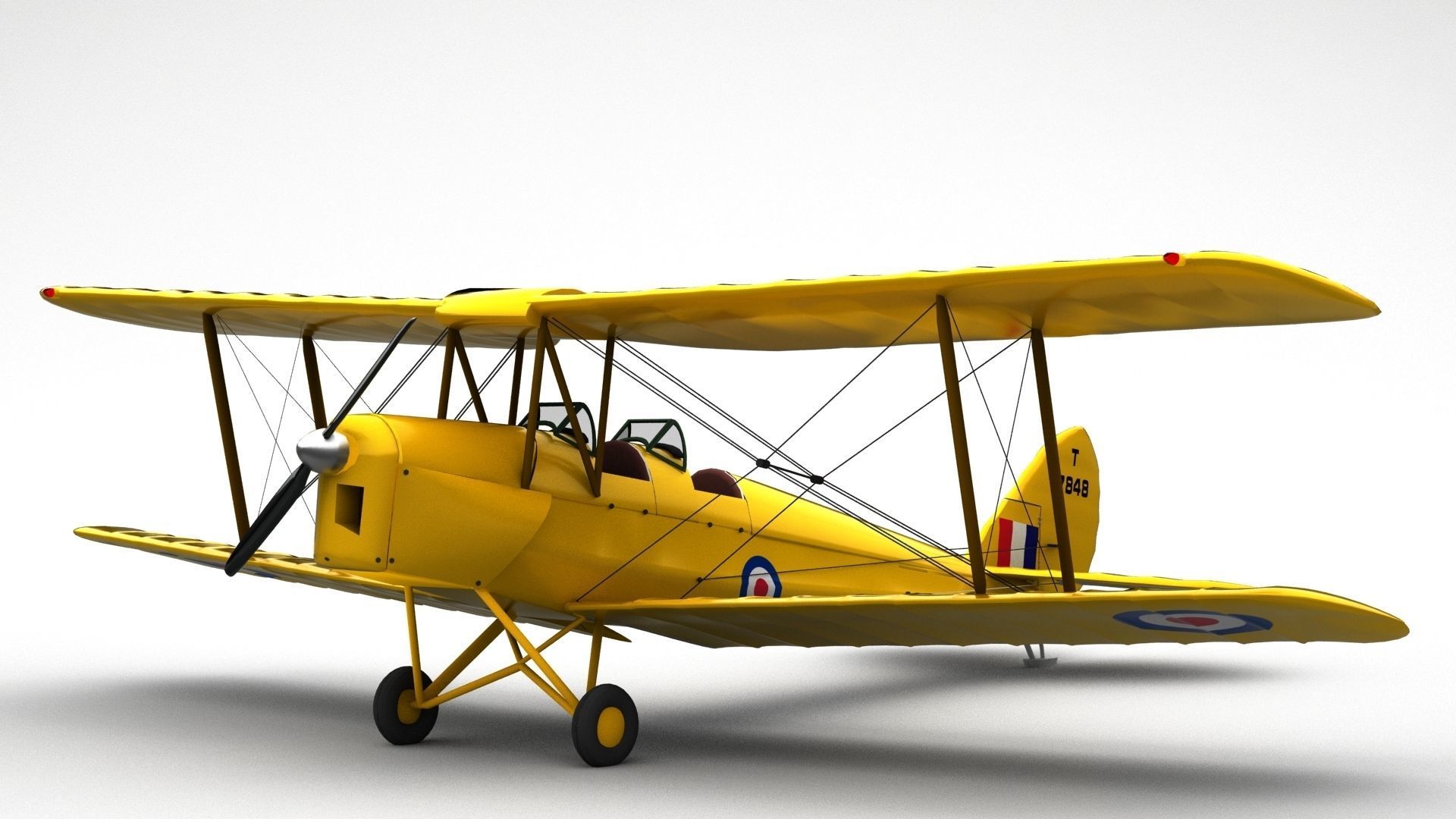 3D model De Haviland 82A Tiger Moth VR / AR / low-poly | CGTrader