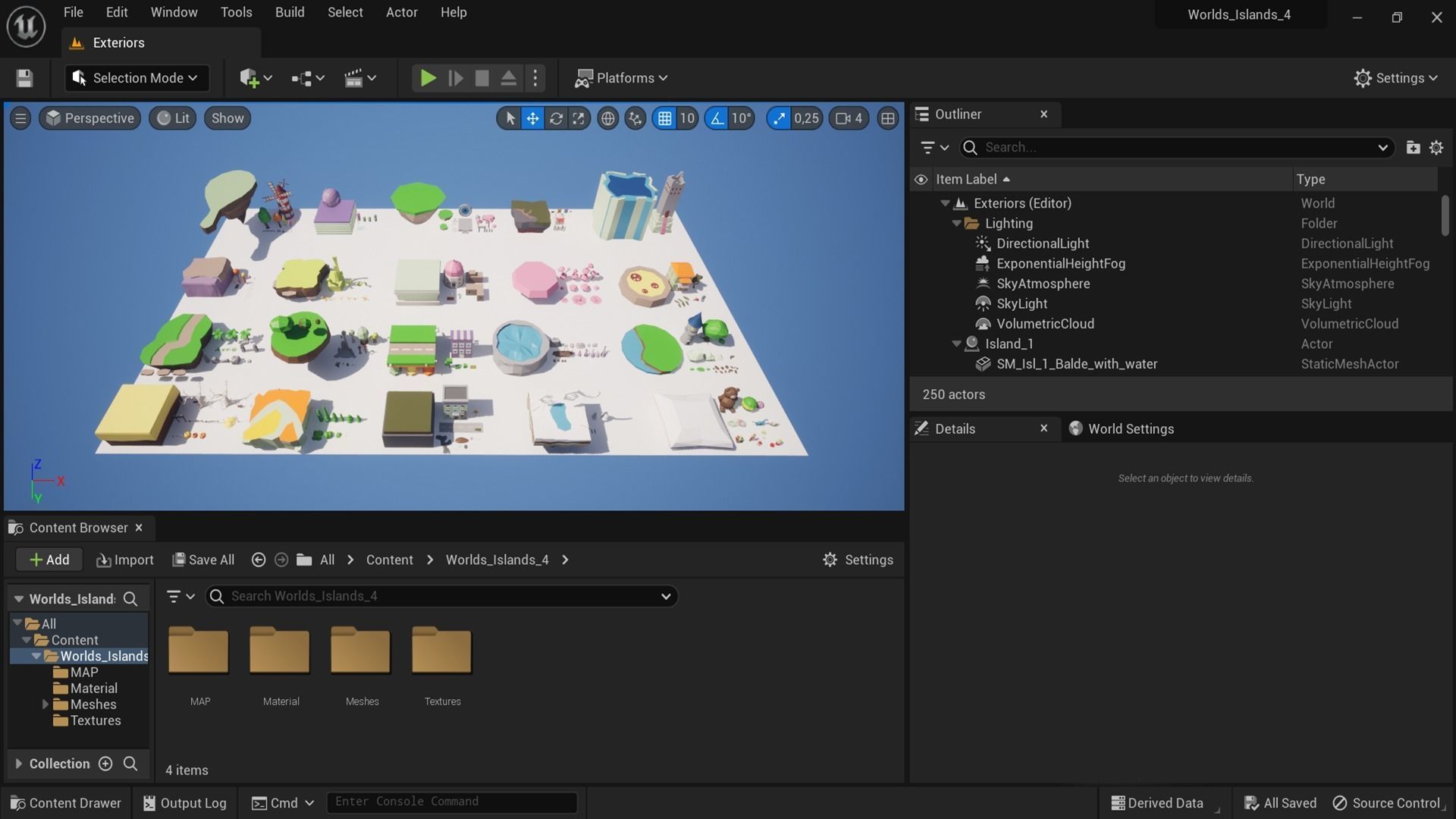 3D model Low Poly Worlds Islands Exteriors Pack 4 VR / AR / low-poly ...