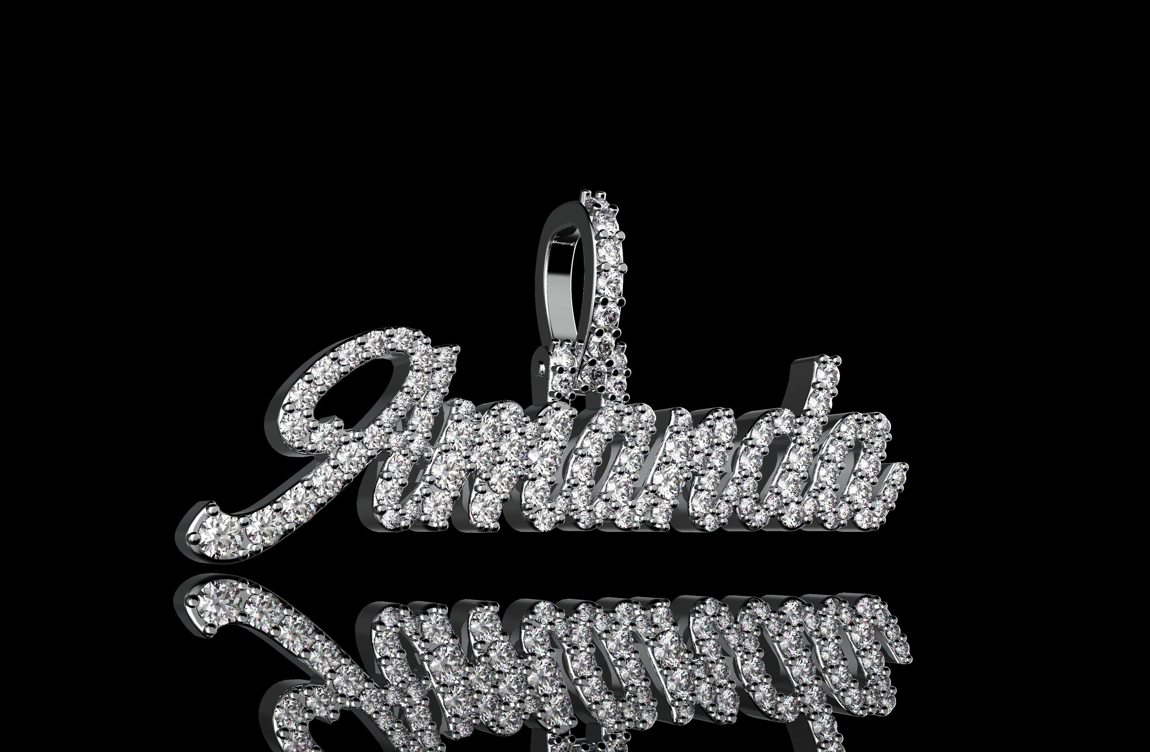 Pendant with the name Amanda 3D model 3D printable | CGTrader