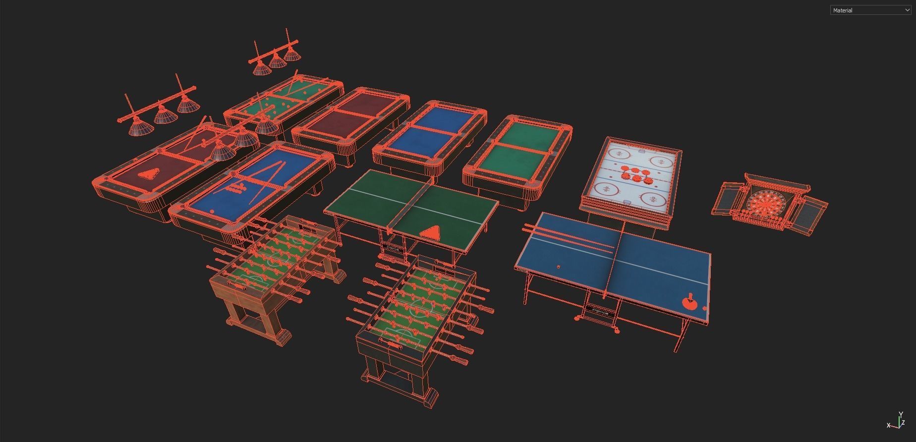 3D model Bar Games Pack VR / AR / low-poly | CGTrader