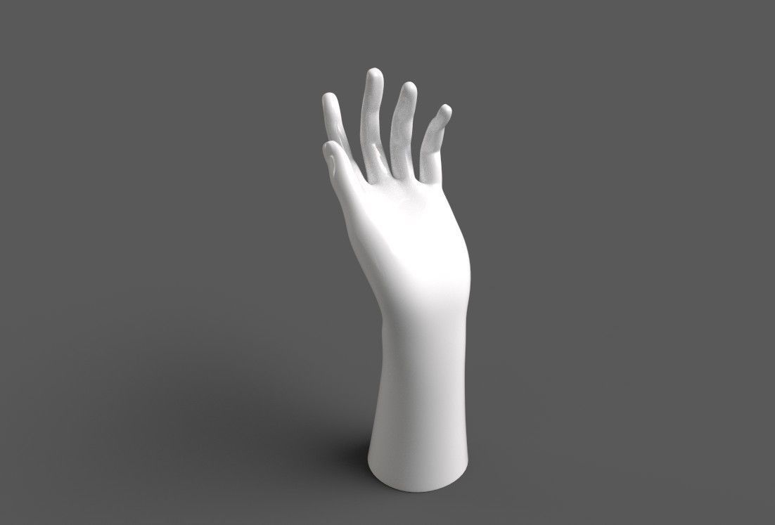 Female Left Hand Mannequin 3D model 3D printable | CGTrader