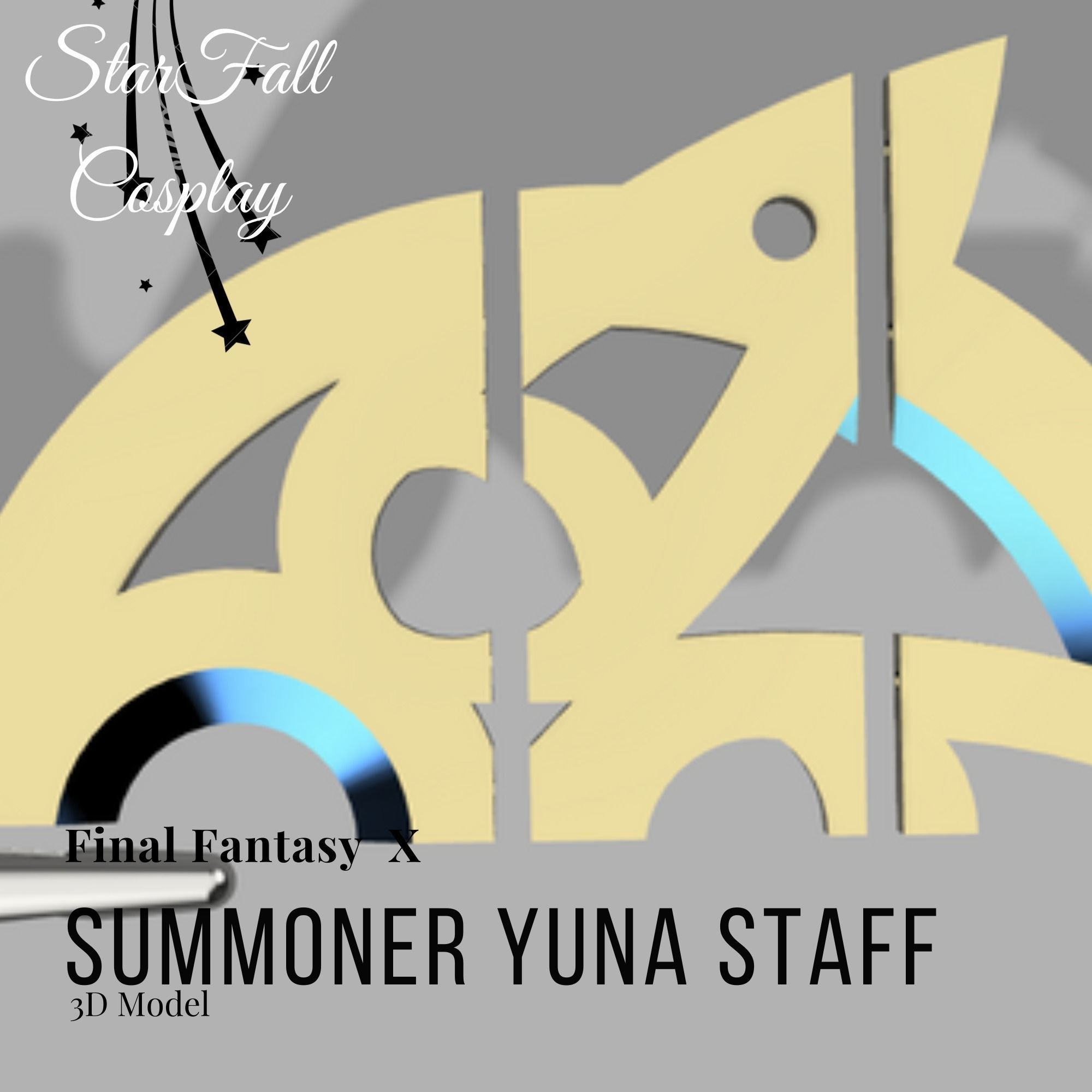 Yuna Summoner Staff Final Fantasy 3D model 3D printable | CGTrader