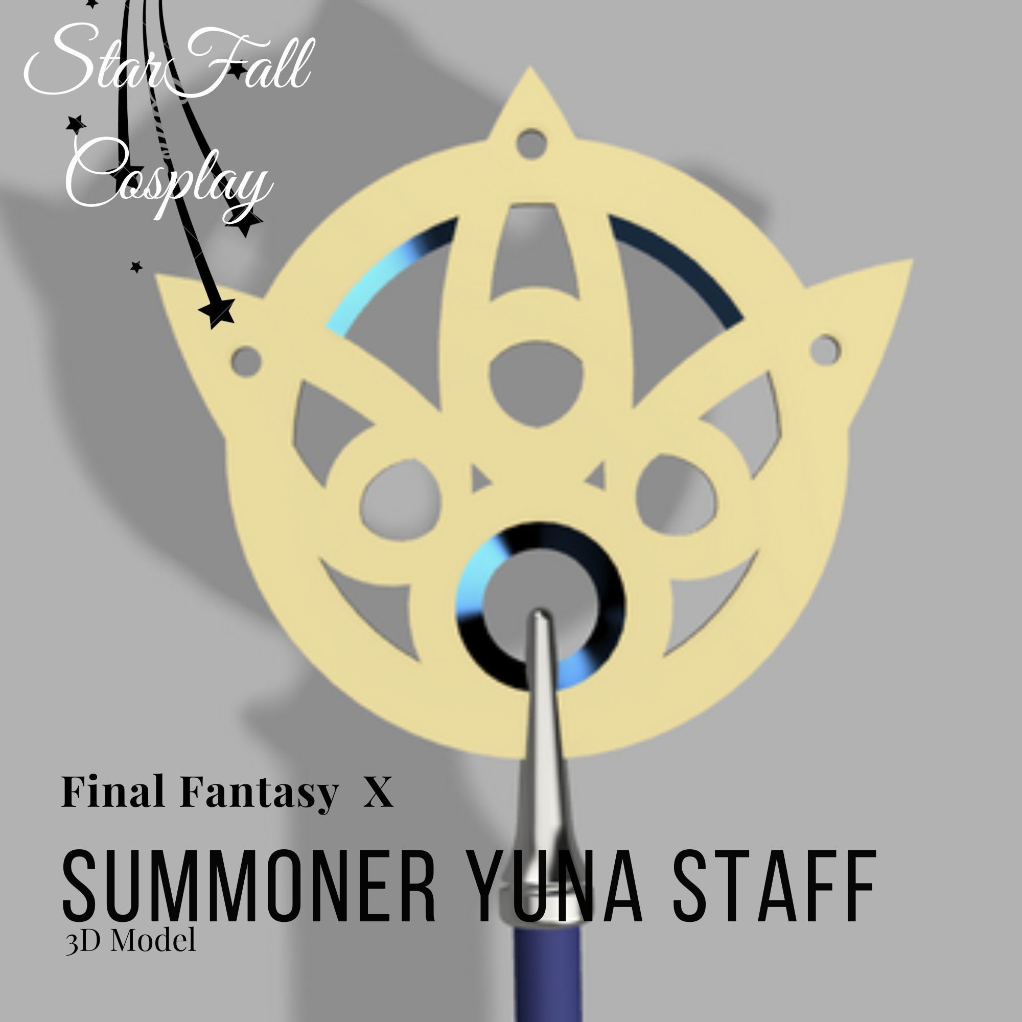 Yuna Summoner Staff Final Fantasy 3D model 3D printable | CGTrader