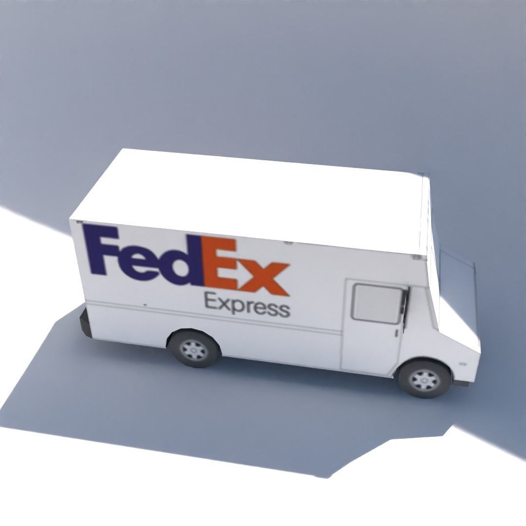 3D model FedEx van lowpoly VR / AR / low-poly | CGTrader