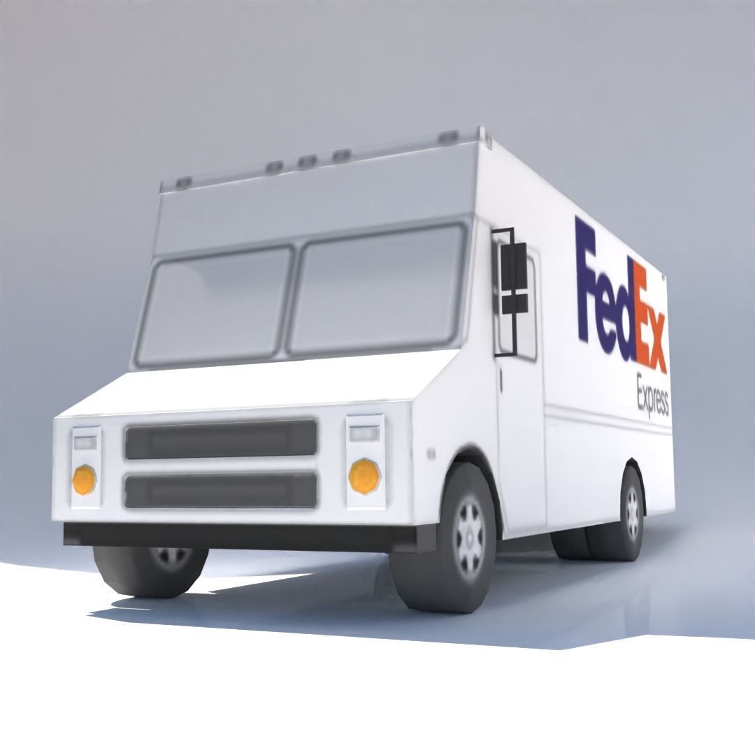 3D model FedEx van lowpoly VR / AR / low-poly | CGTrader