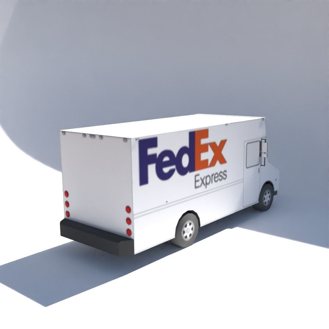 3D model FedEx van lowpoly VR / AR / low-poly | CGTrader