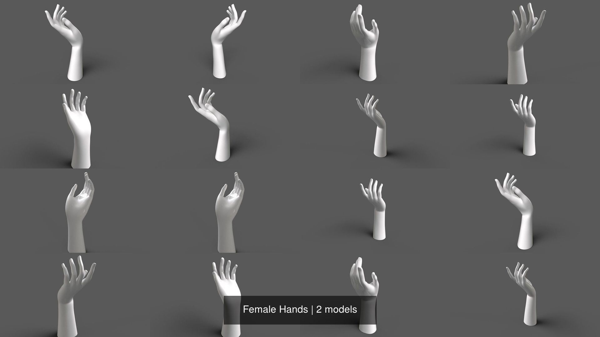 Female Hands 3D Model Collection 3D printable | CGTrader