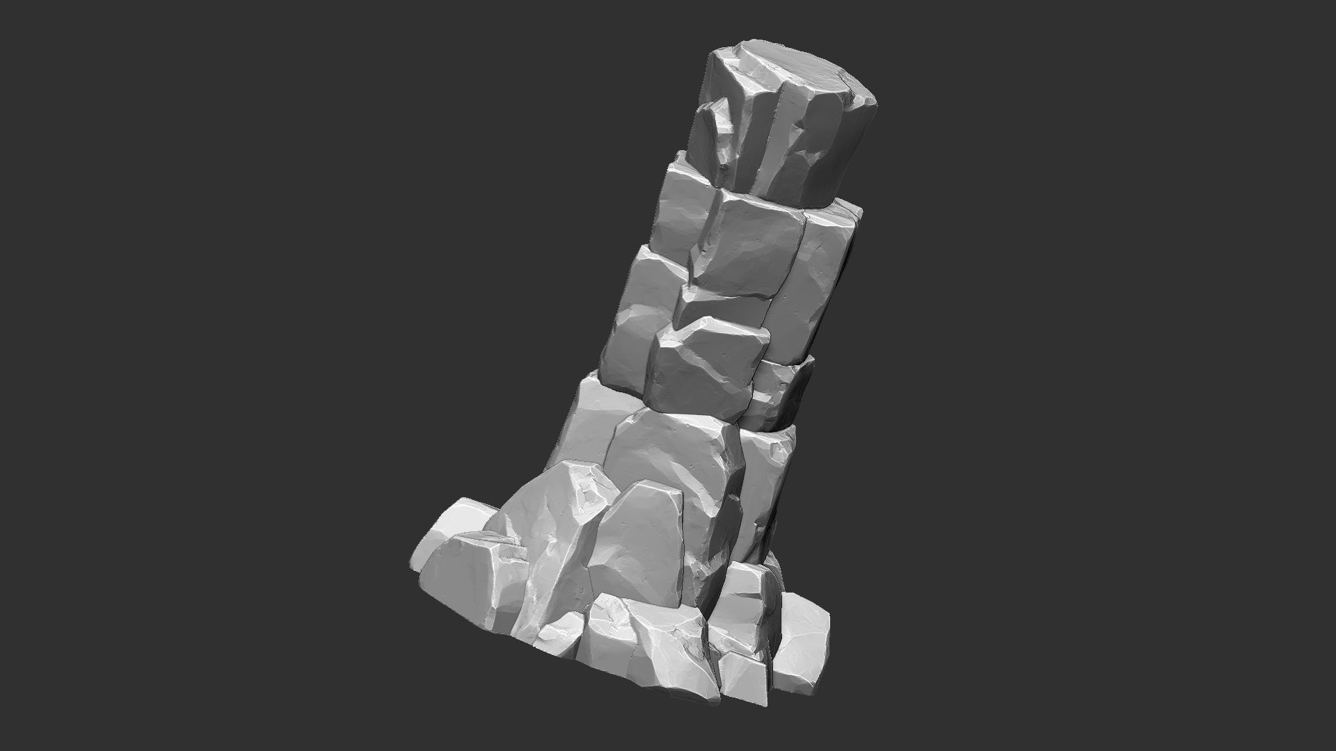 3D model of stone columns Zbrush sculpt 3D model | CGTrader