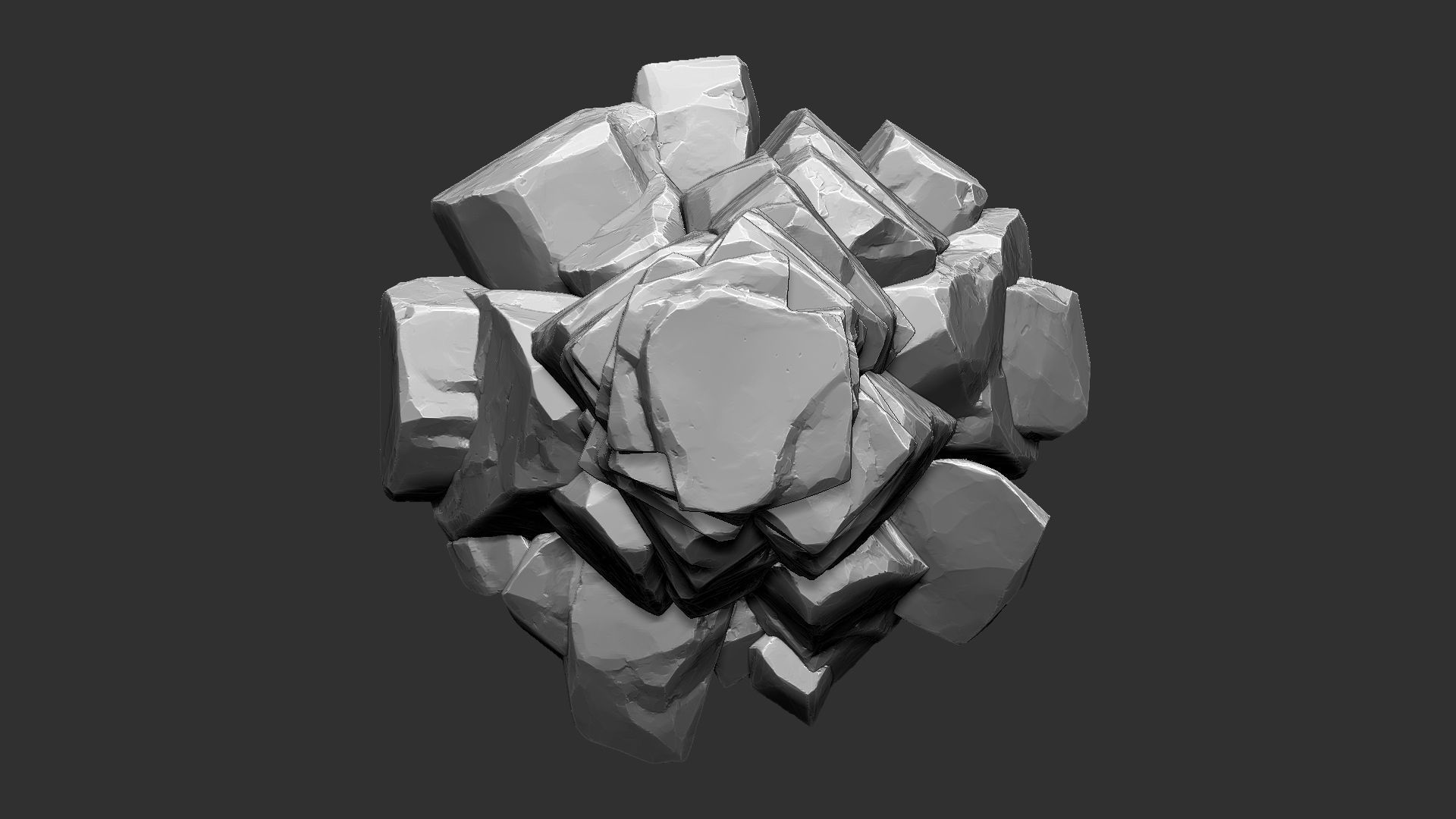 3D model of stone columns Zbrush sculpt 3D model | CGTrader