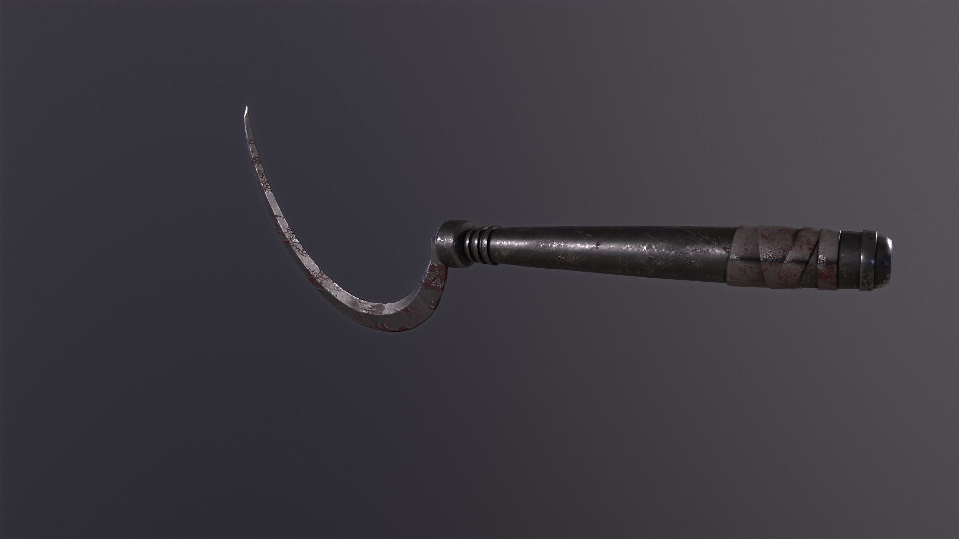 medieval metal sickle weapon free VR / AR / low-poly 3D model | CGTrader