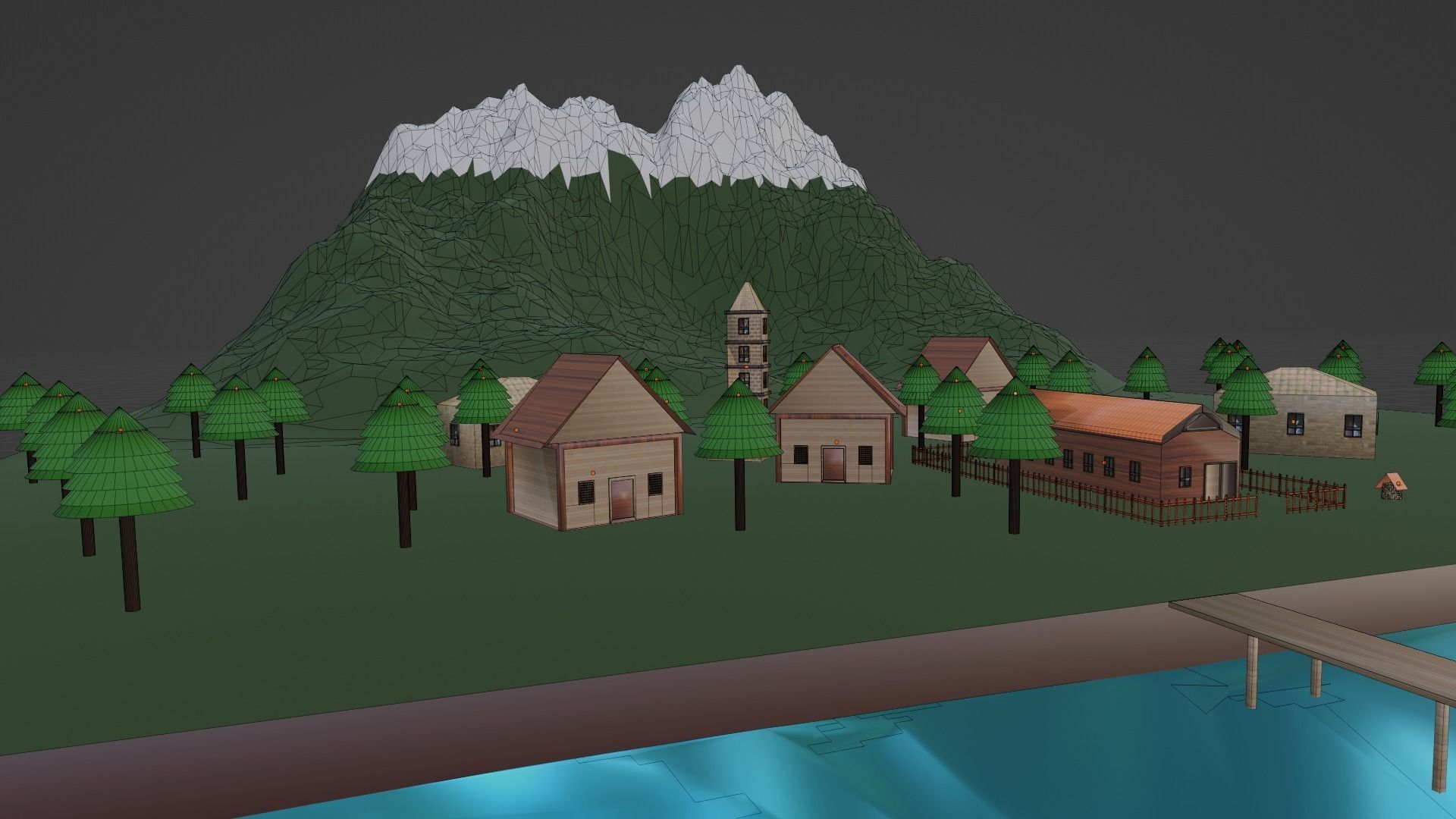 3D model Low Poly Forest City VR / AR / low-poly | CGTrader