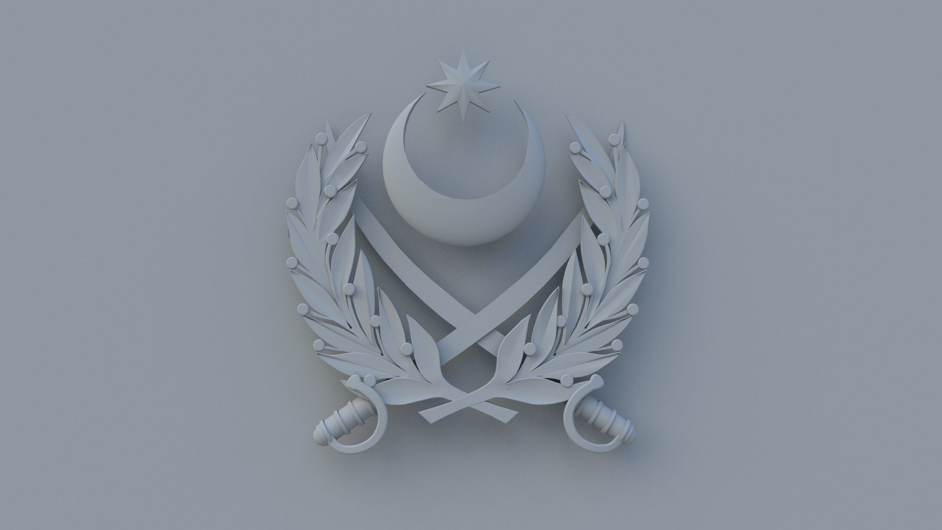National Emblem Armed Forces Azerbaijan 3D model | CGTrader