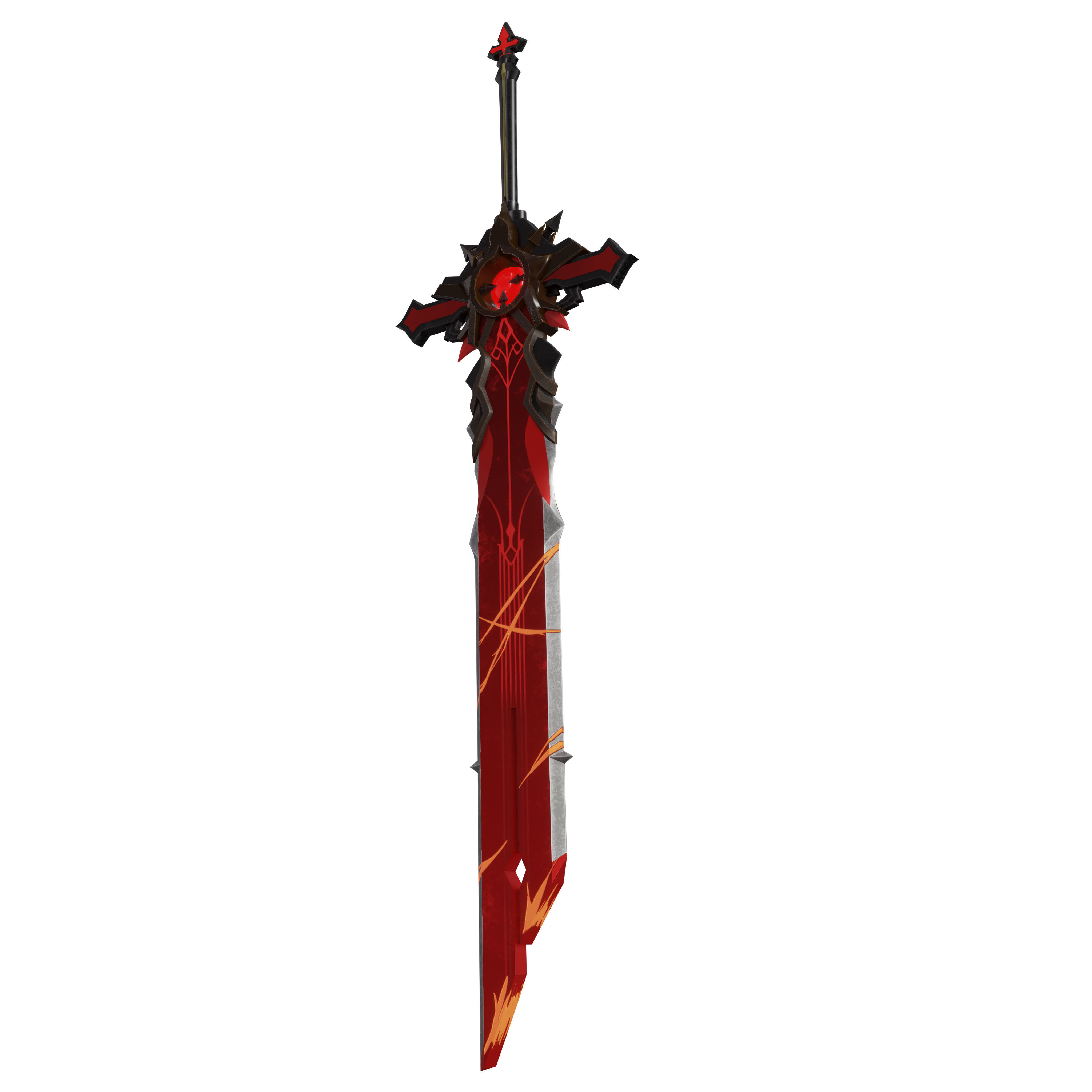 3D model Dilucs Wolfs Gravestone Sword VR / AR / low-poly | CGTrader