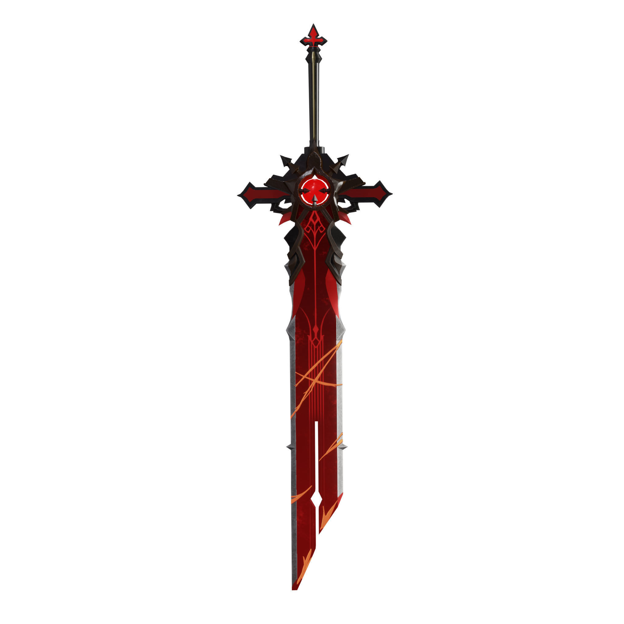 3D model Dilucs Wolfs Gravestone Sword VR / AR / low-poly | CGTrader
