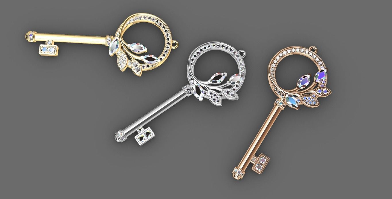 Tiffany Victoria Key Pendant 3D print model 3D model 3D printable ...