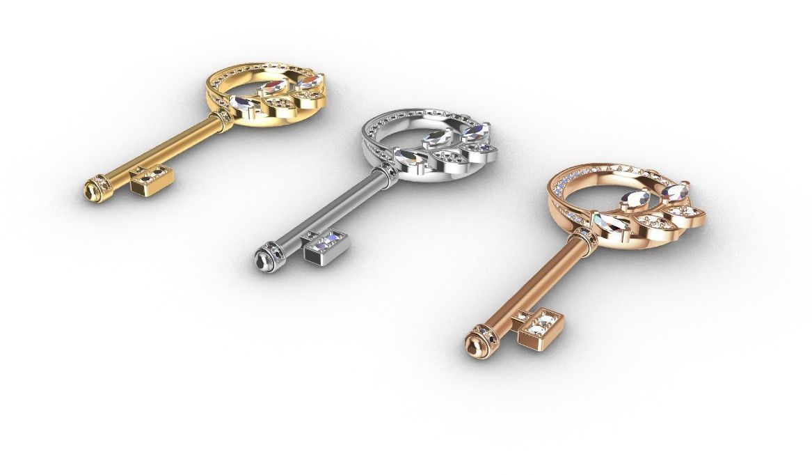Tiffany Victoria Key Pendant 3D print model 3D model 3D printable ...