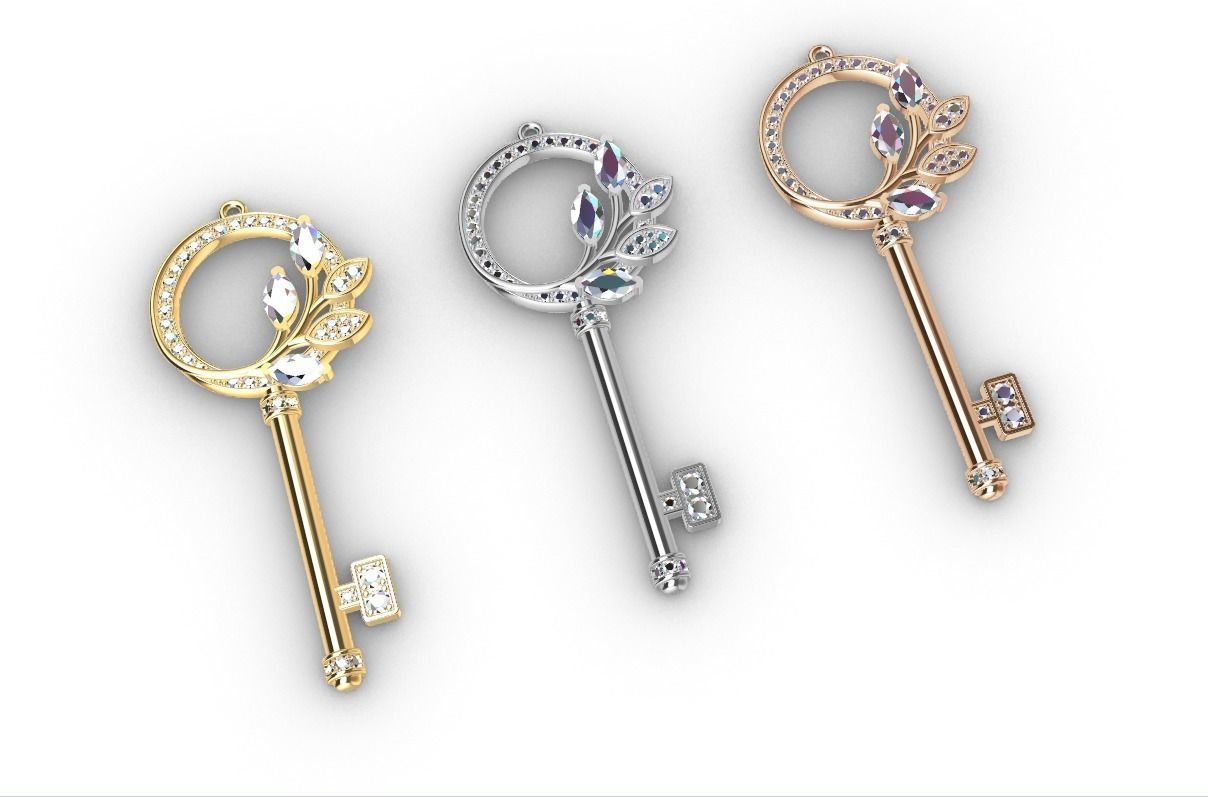 Tiffany Victoria Key Pendant 3D print model 3D model 3D printable ...
