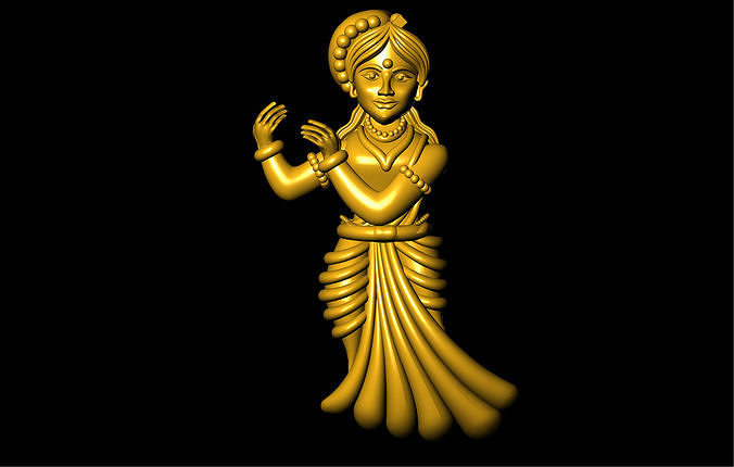 Swagat Murti Girl 3D model 3D printable | CGTrader