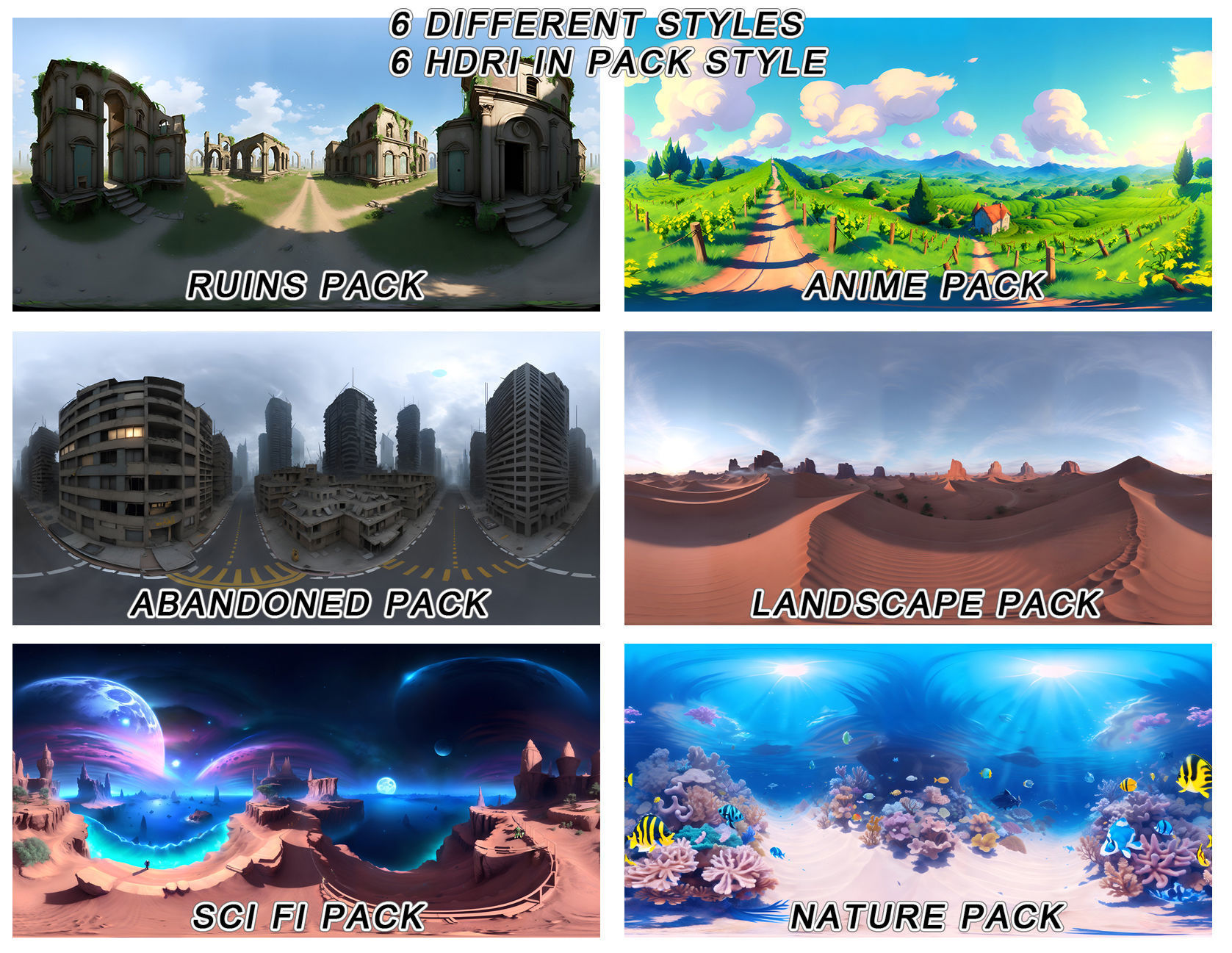HDR Pack Environments Game Ready Texture | CGTrader
