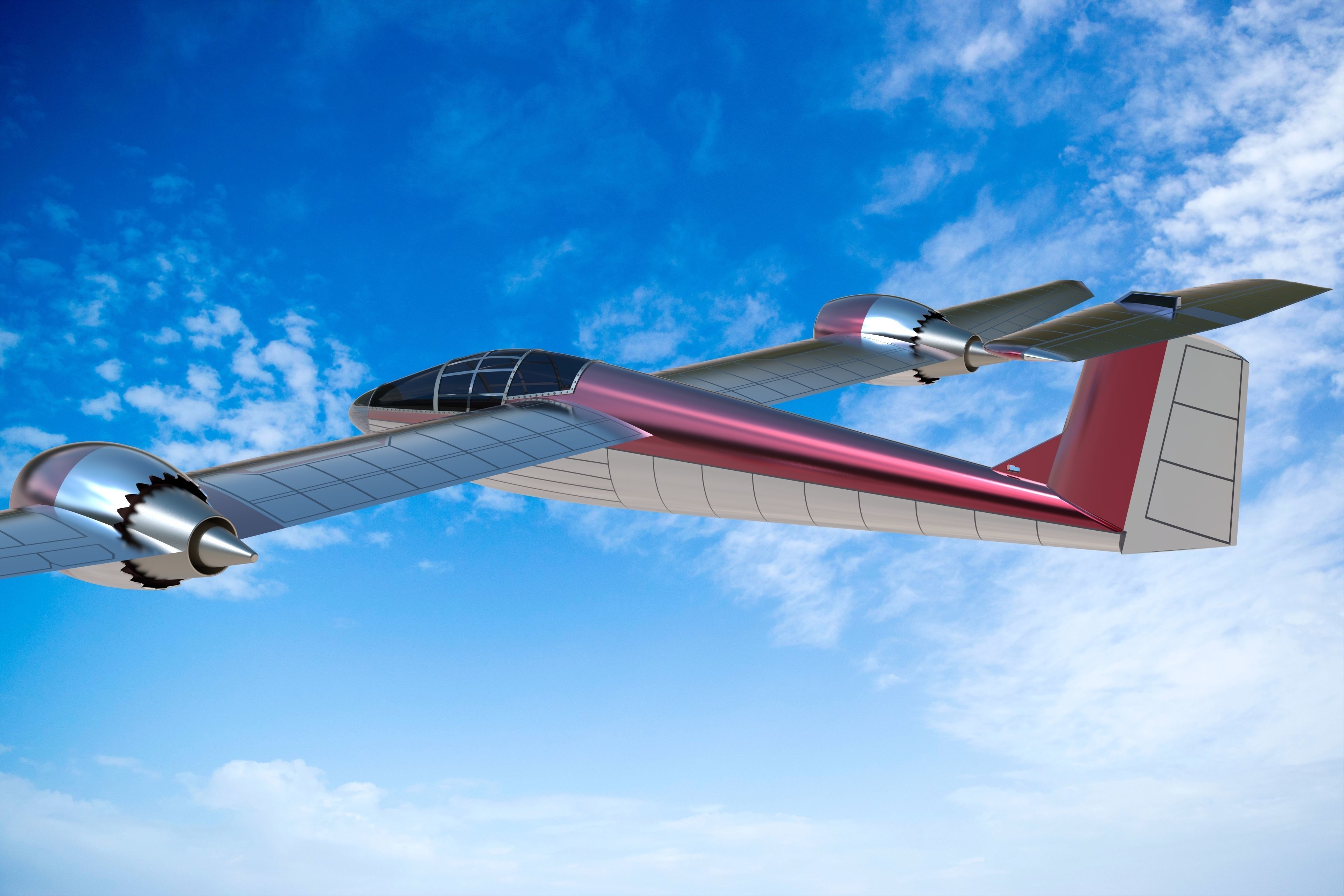 Glider or Plane CAD model 3D model 3D printable | CGTrader