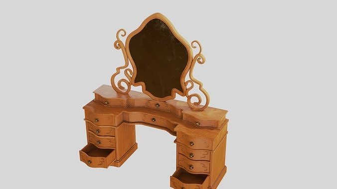 3D model Vanity Table 4k pbr textures VR / AR / low-poly | CGTrader