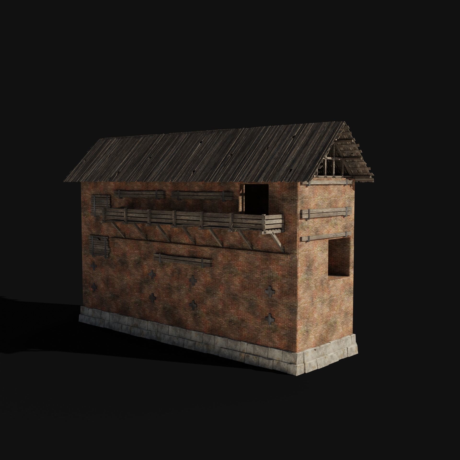 3D model CASTLE MEDIEVAL WATCH TOWER WALLS WALL BUILDER COLLECTION AAA ...