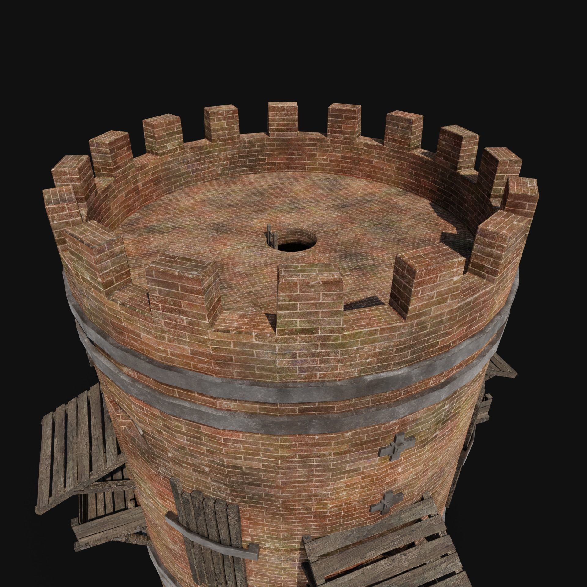 3D model CASTLE MEDIEVAL WATCH TOWER WALLS WALL BUILDER COLLECTION AAA ...