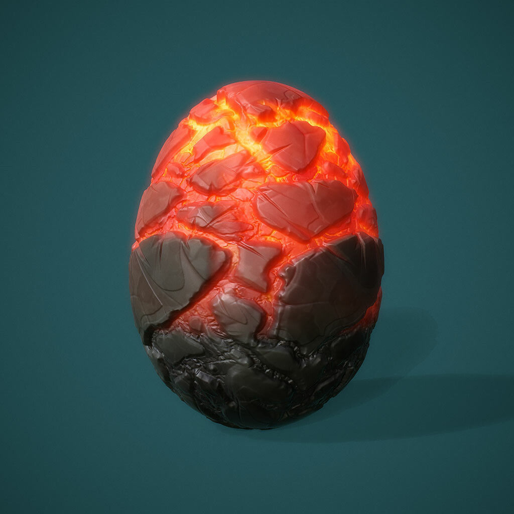 Dragon Egg Fire free 3D model | CGTrader