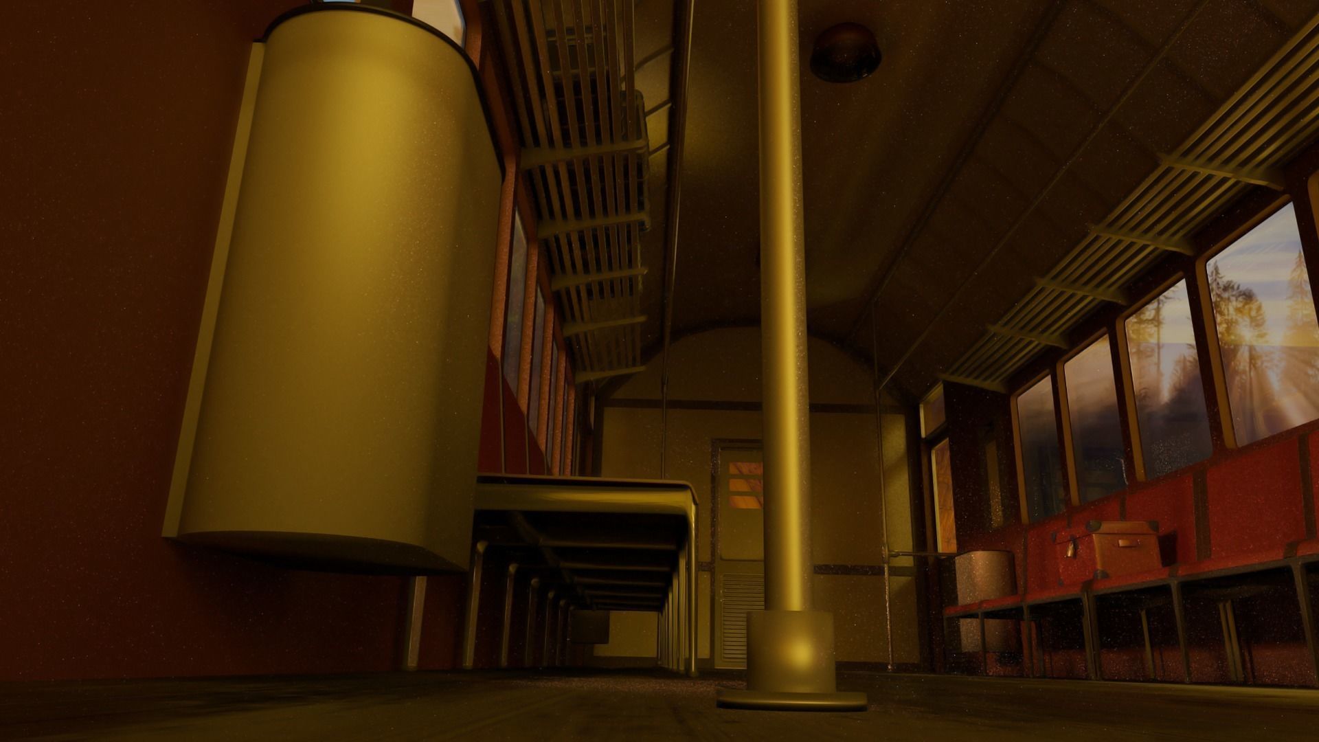 Interior Train Wagon 3D model | CGTrader