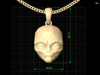 Alien pendant silver gold printable jewelry 3D model 3D model 3D ...