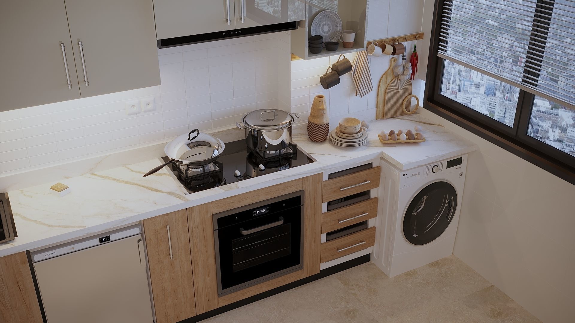 Modern HPL Kitchen 3D model | CGTrader