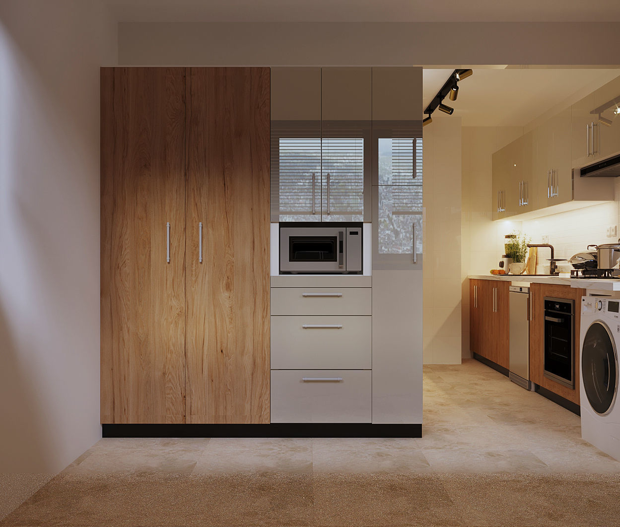 Modern HPL Kitchen 3D model | CGTrader