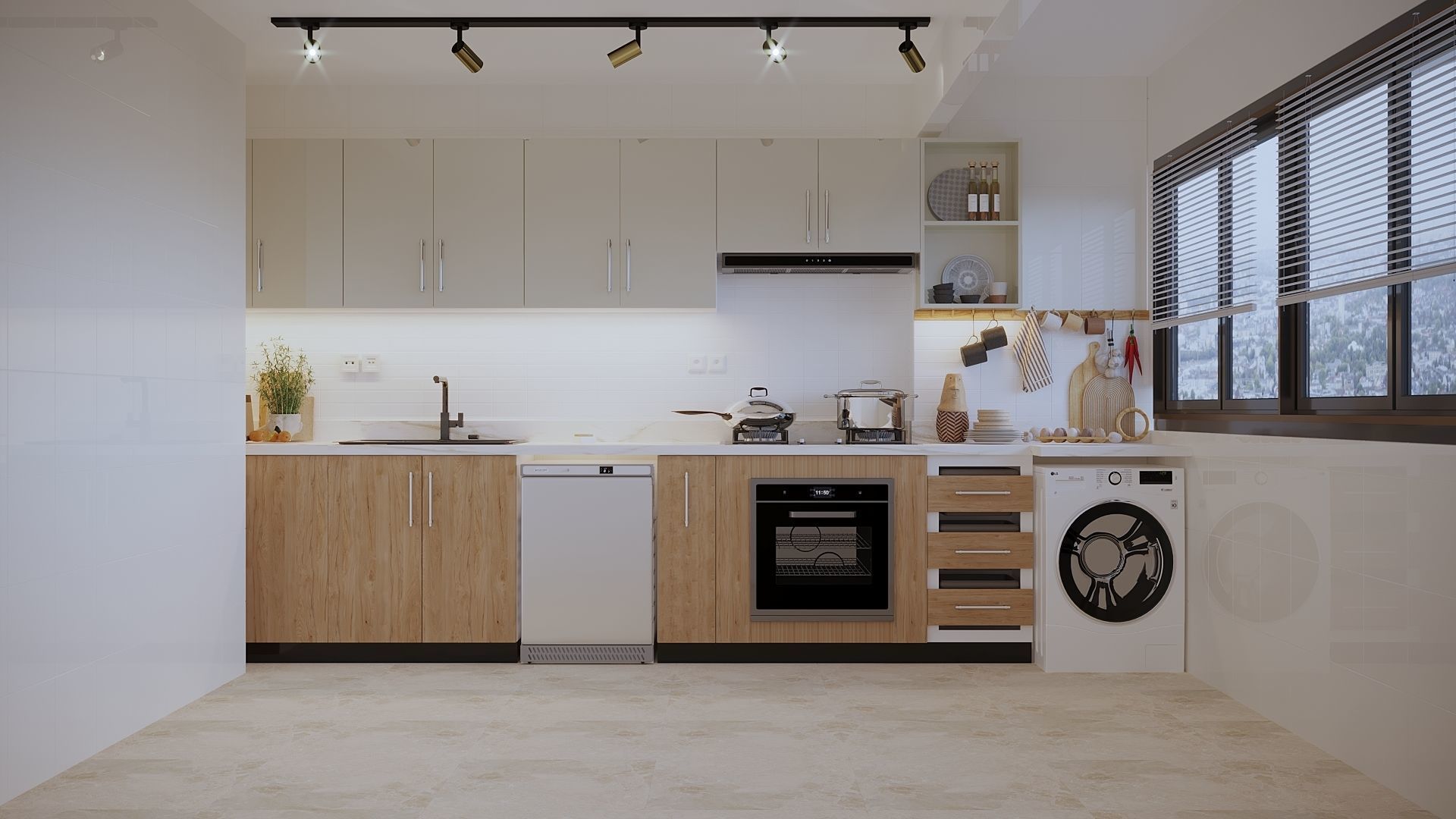 Modern HPL Kitchen 3D model | CGTrader