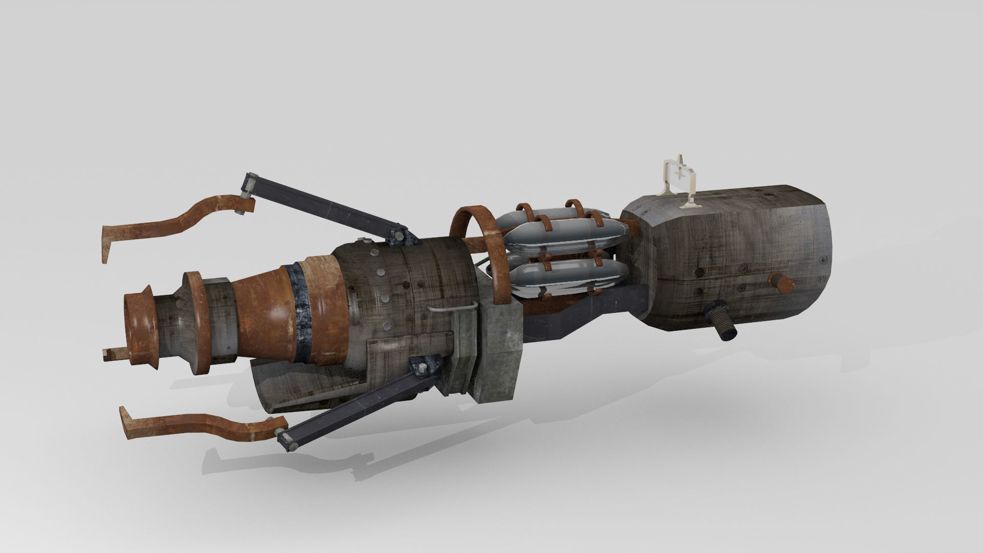 Steampunk-style sci-fi gun 3D model | CGTrader