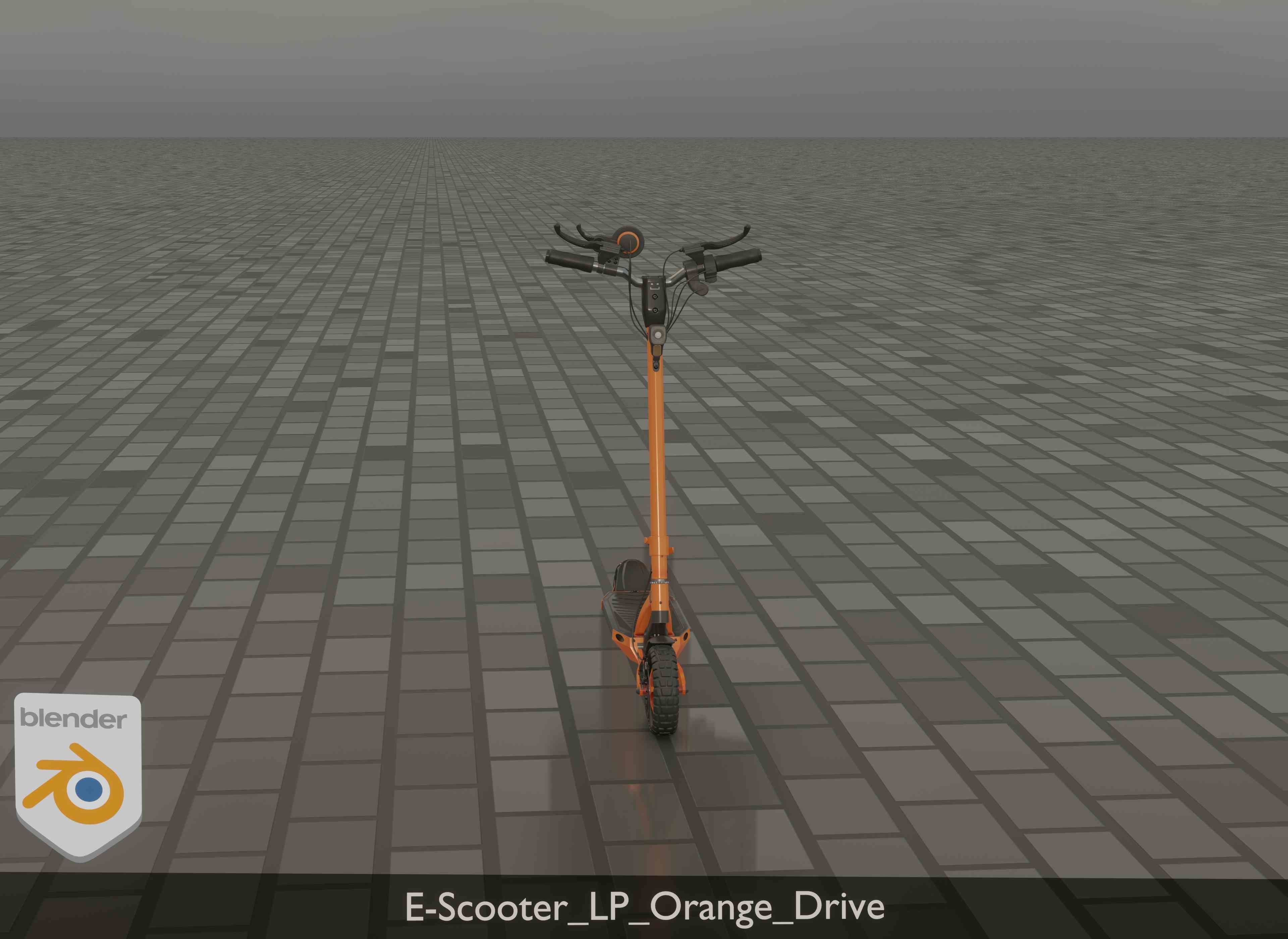 3D model Orange Offroad E-Scooter VR / AR / low-poly | CGTrader