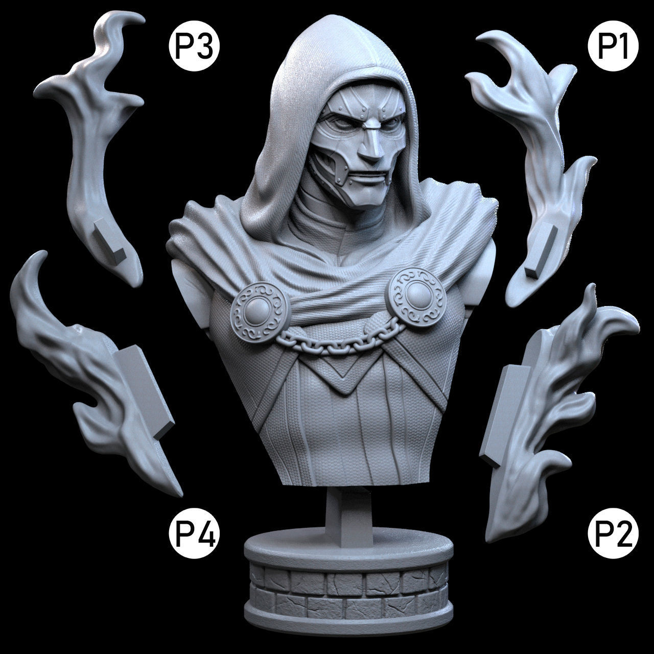 DOCTOR DOOM - STL 3D model 3D printable | CGTrader