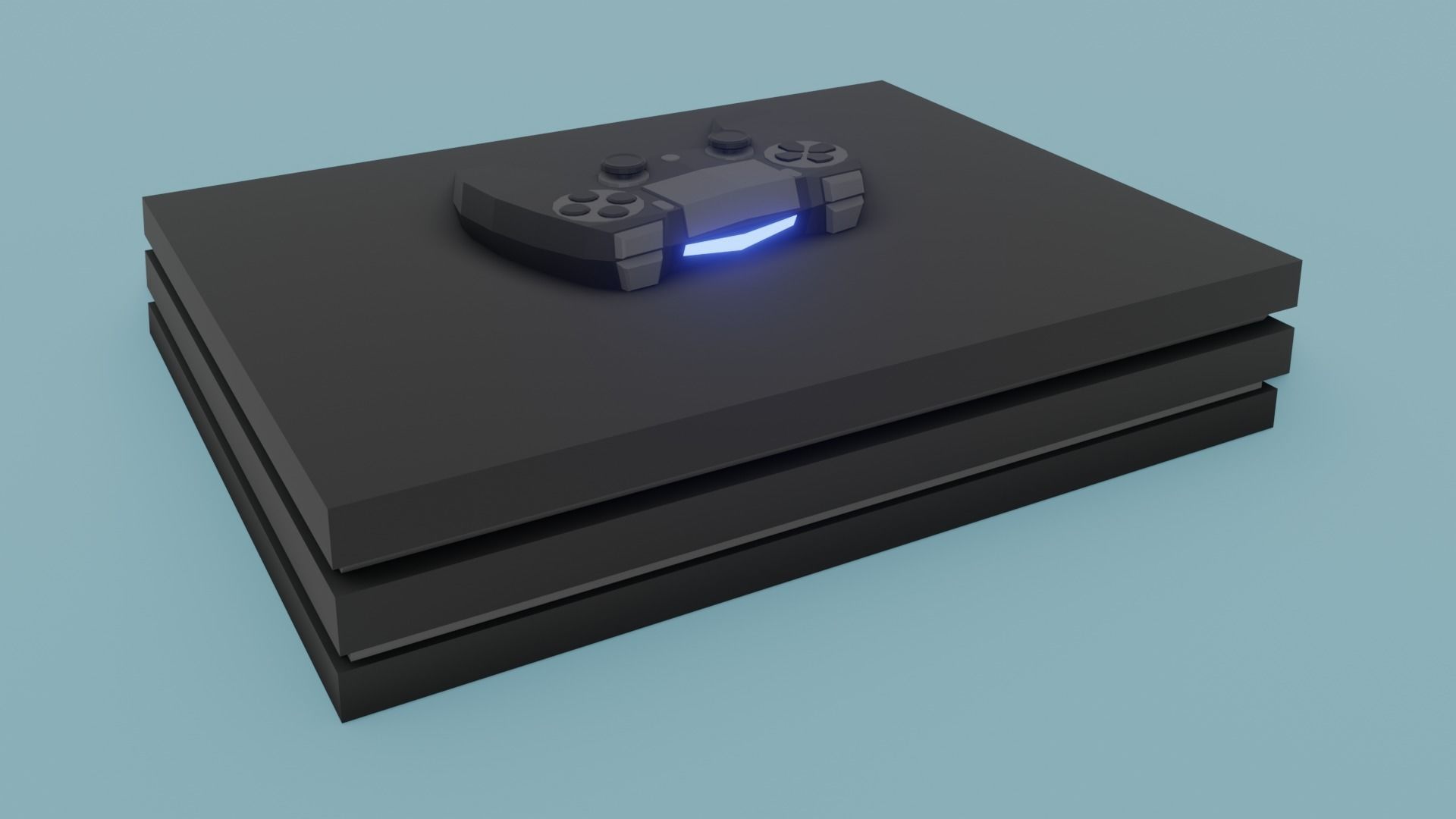 3D model Low Poly Playstation 4 PRO VR / AR / low-poly | CGTrader