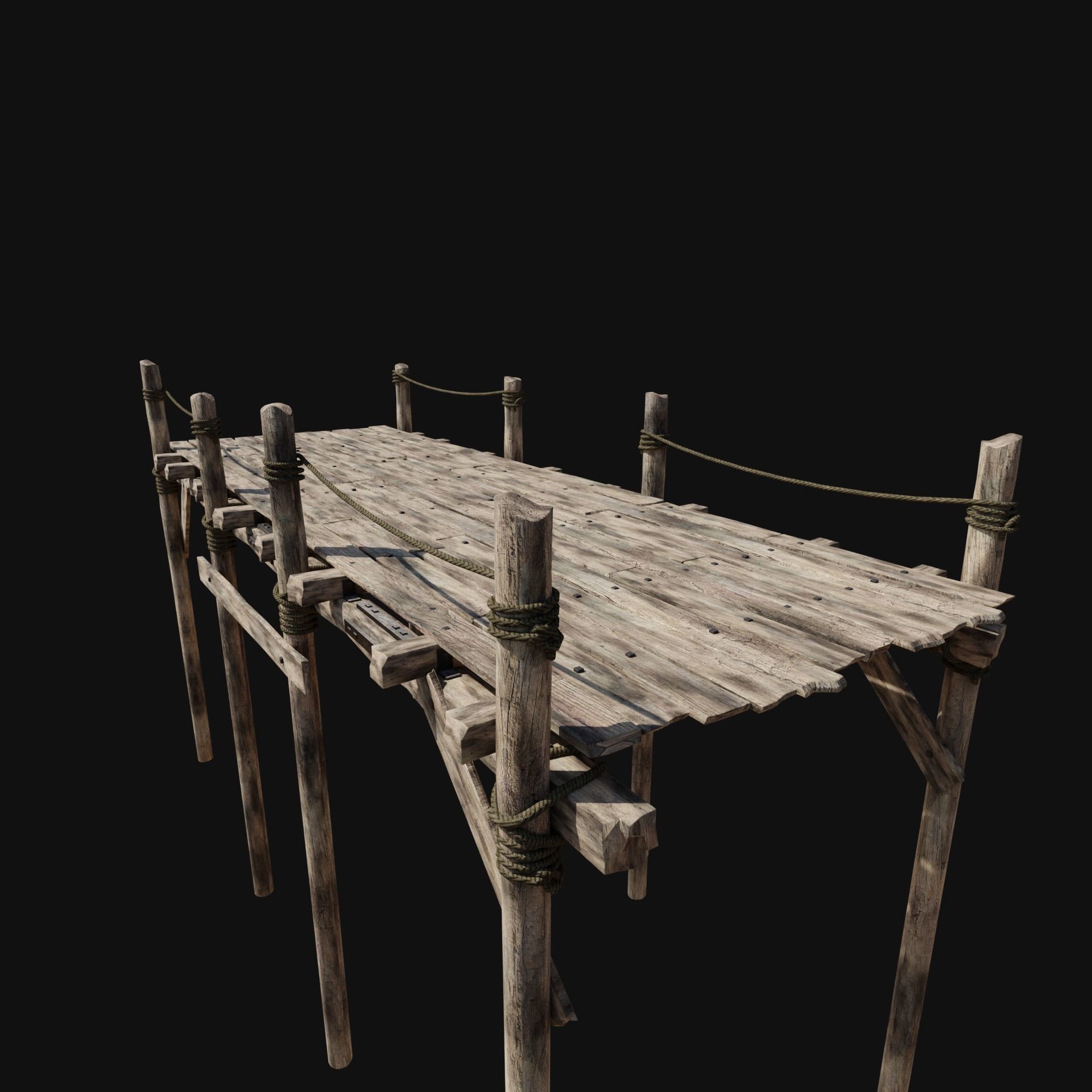 3D model HARBOR HARBOUR PIER CONSTRUCTION DOCKS BRIDGE PORT AAA BUILDER ...