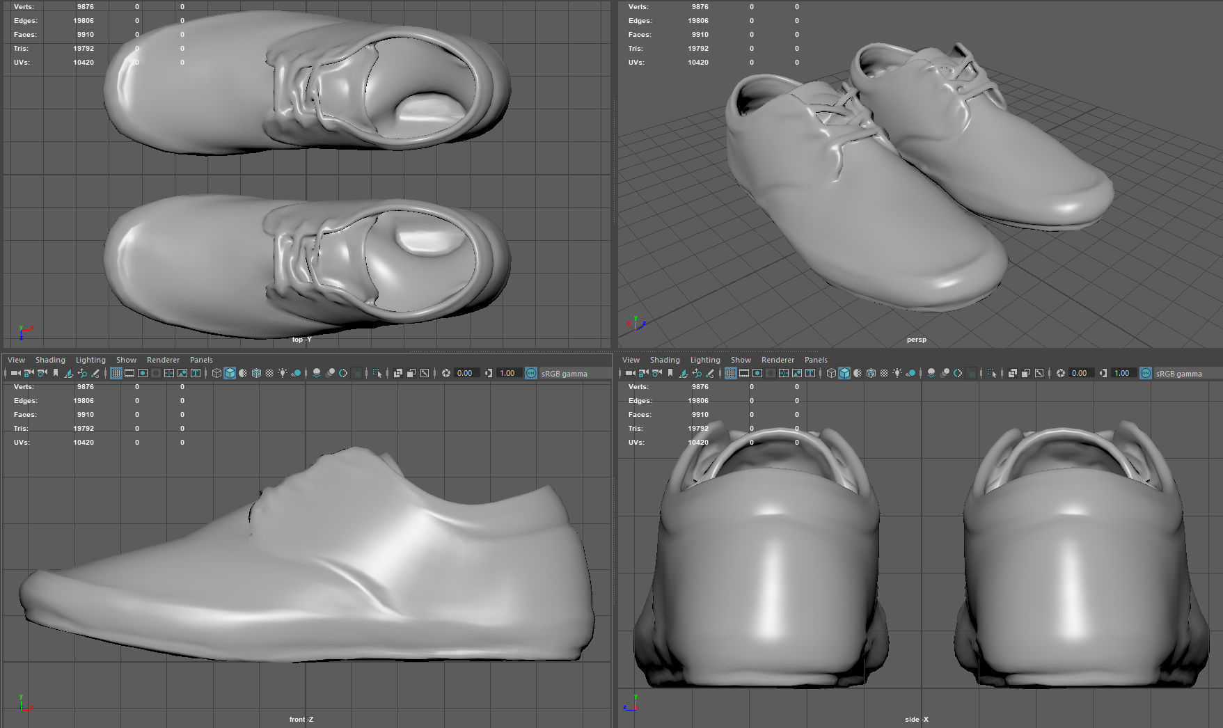 3D model Summer Shoes 2 VR / AR / low-poly | CGTrader