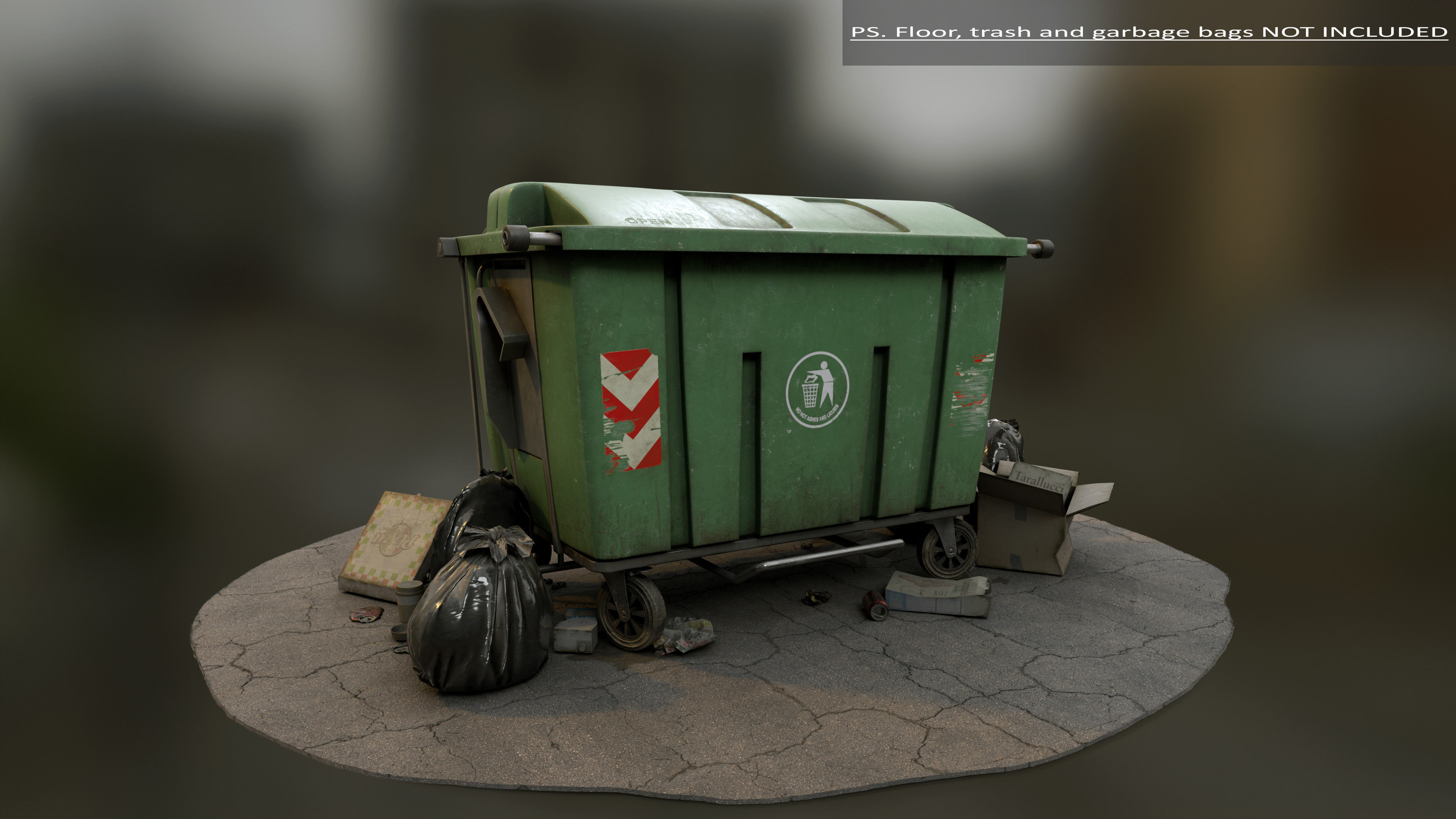3D model Urban Garbage Dumpster VR / AR / low-poly | CGTrader