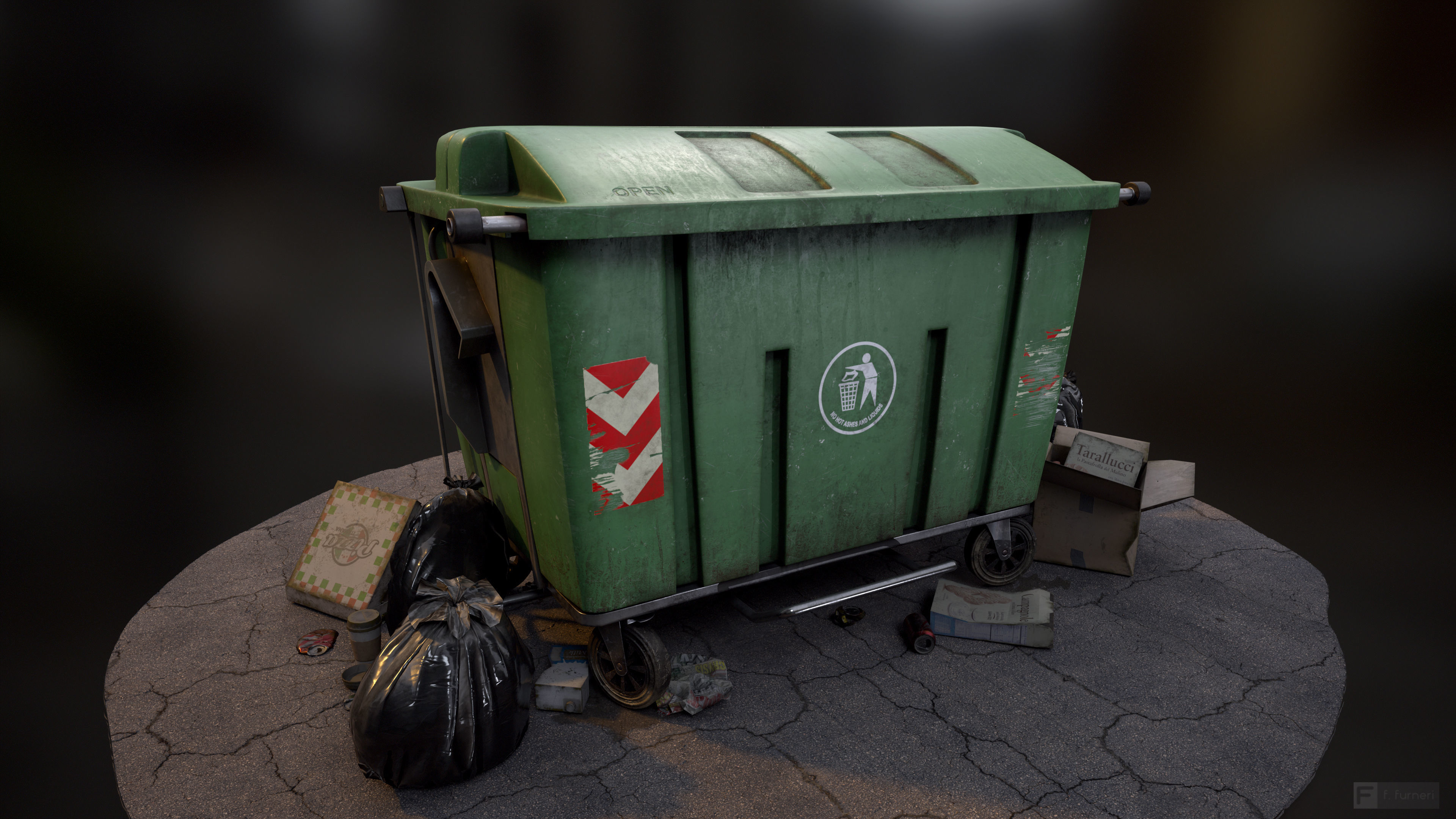 3D model Urban Garbage Dumpster VR / AR / low-poly | CGTrader