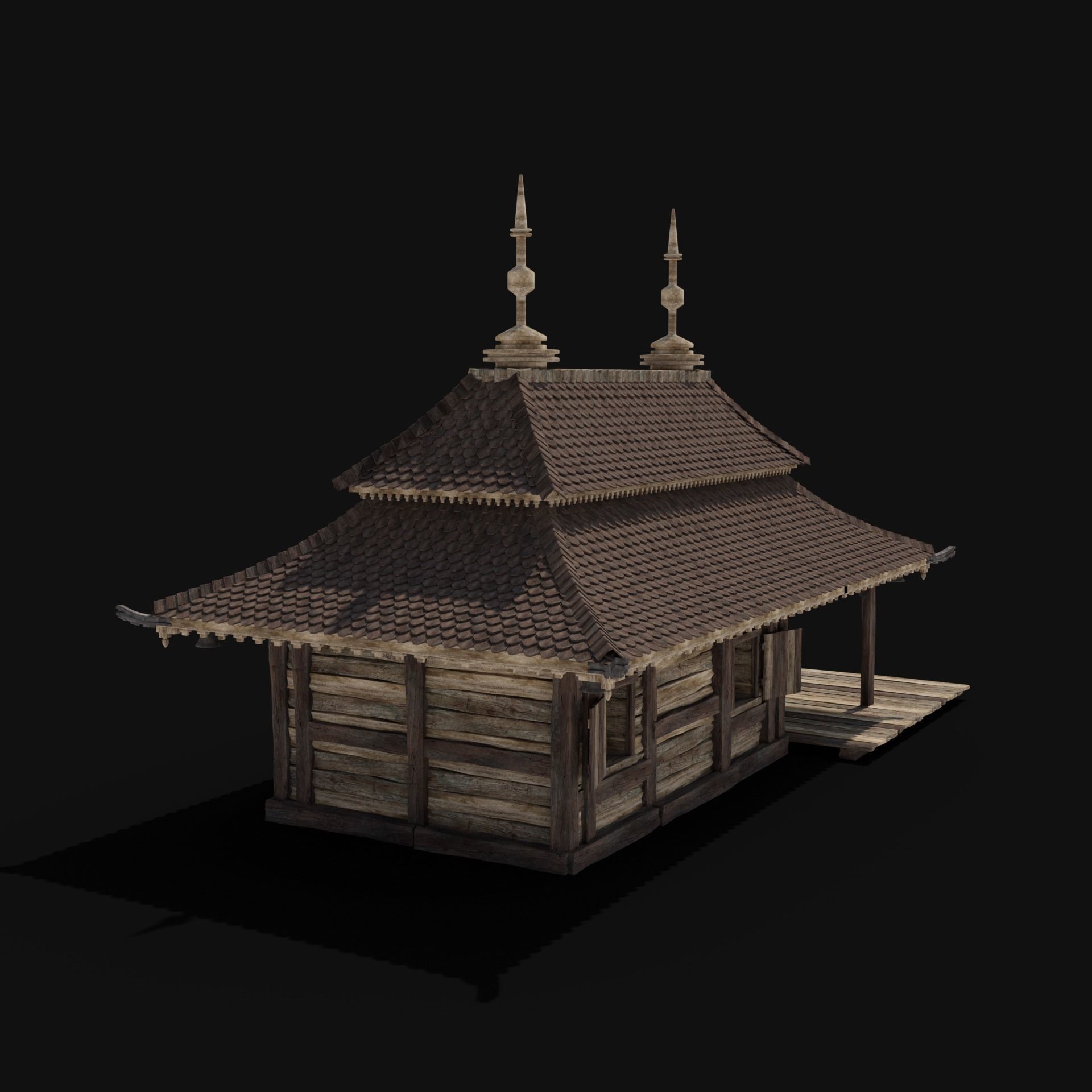 3D model FEUDAL JAPAN CHINESE HOUSE DOJO HUT SAMURAI NINJA COLLECTION ...