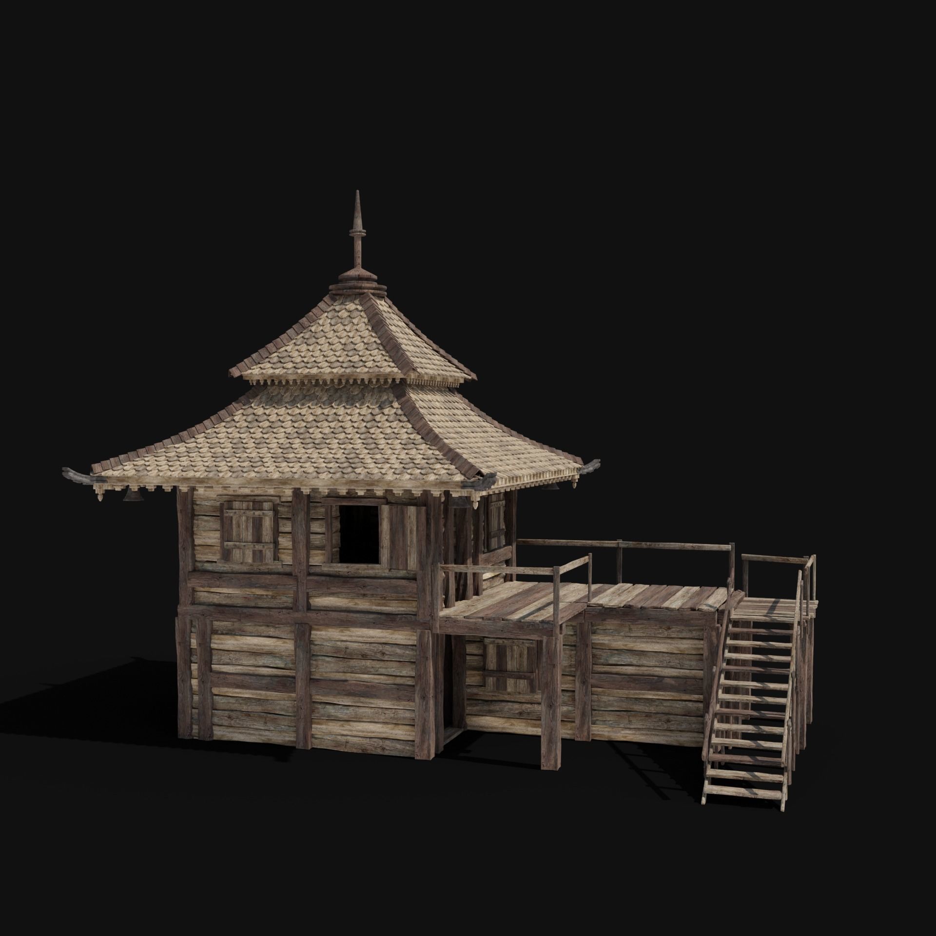 3D model FEUDAL JAPAN CHINESE HOUSE DOJO HUT SAMURAI NINJA COLLECTION ...