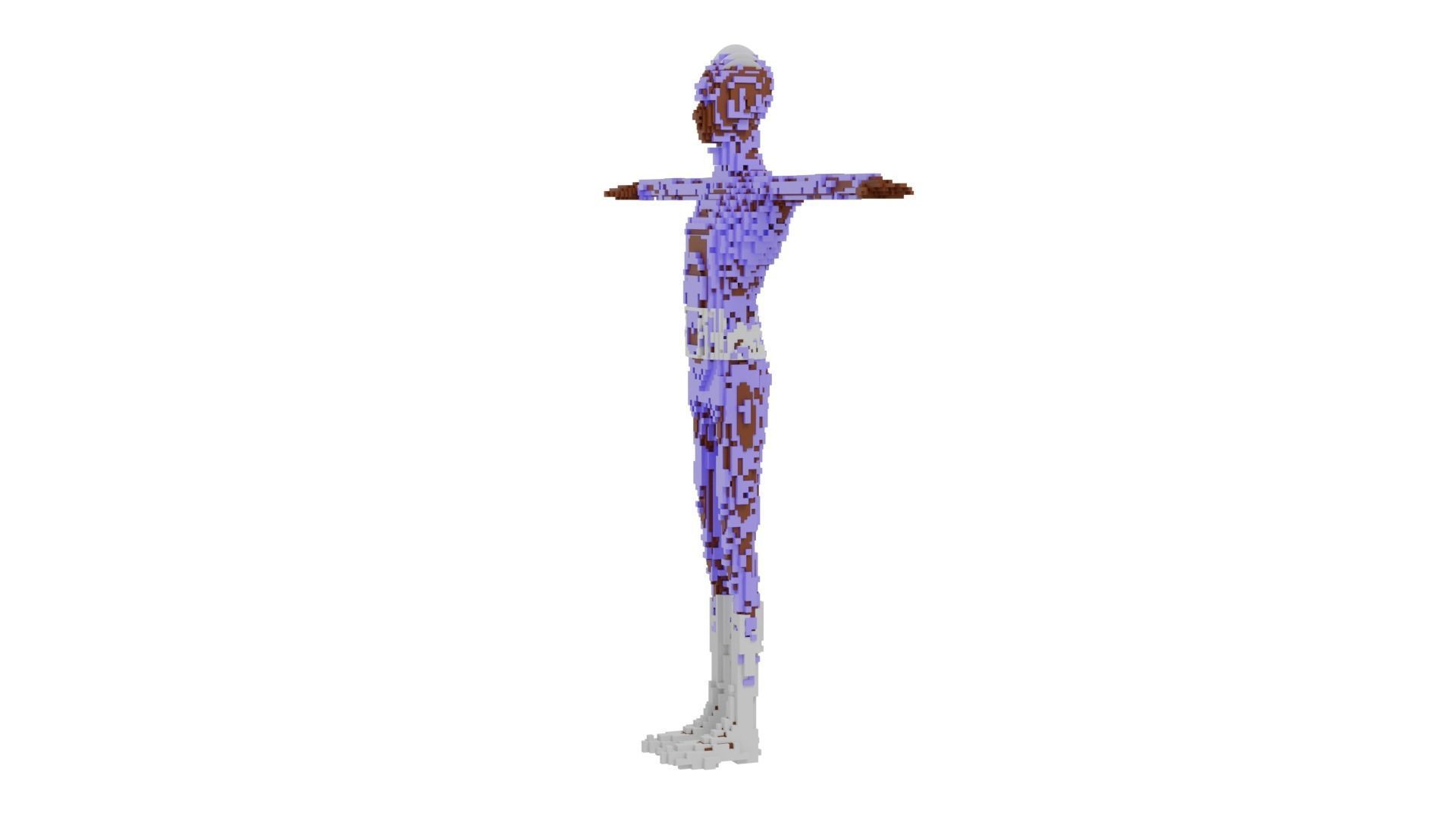 Rubber Band Man Voxelized free 3D model | CGTrader