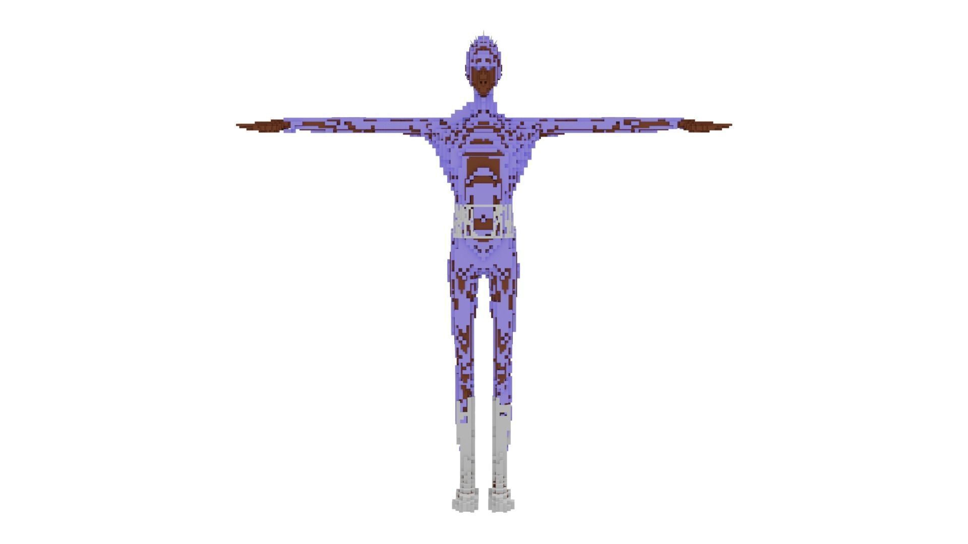 Rubber Band Man Voxelized free 3D model | CGTrader