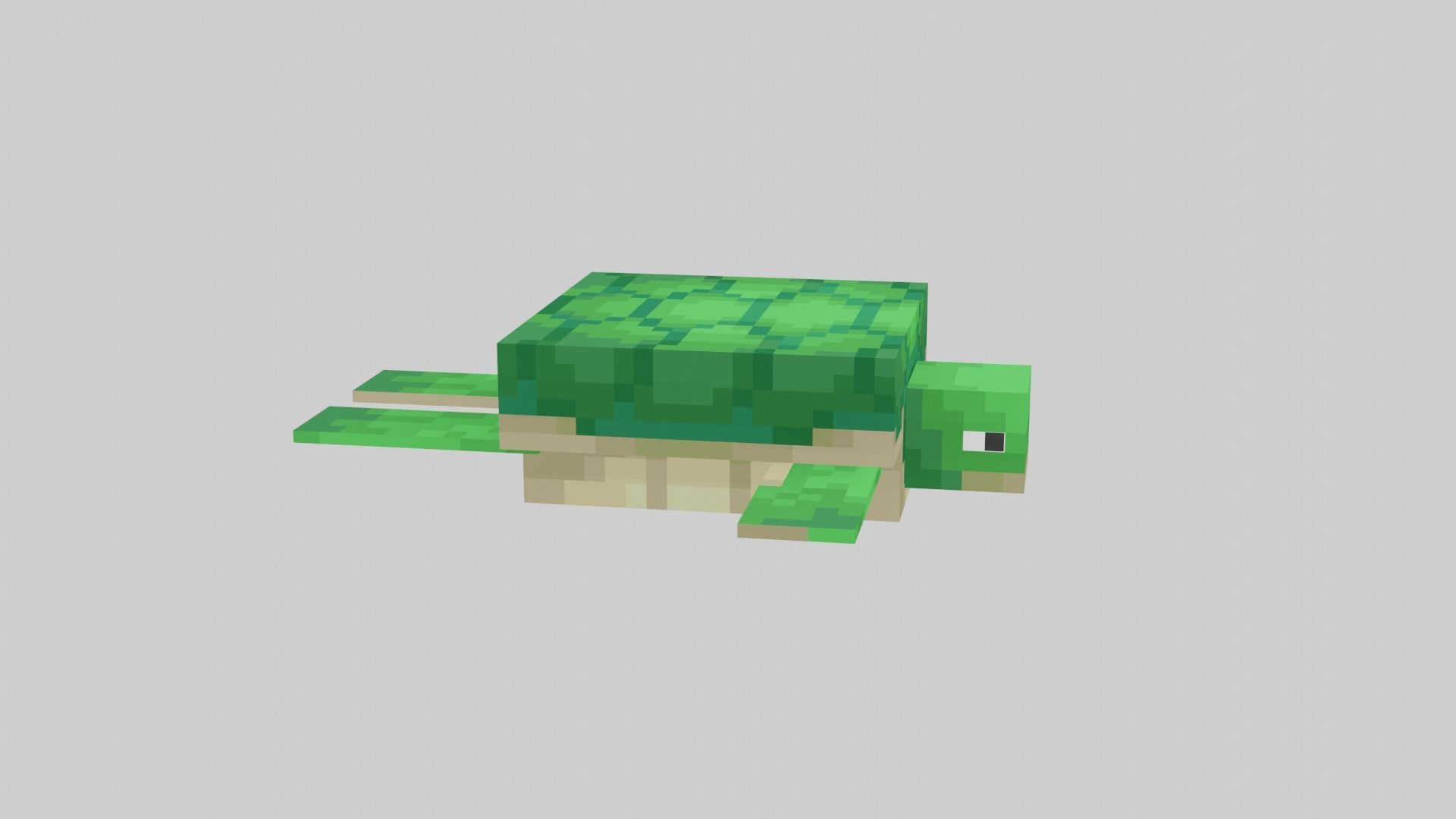 3D model Minecraft Turtle VR / AR / low-poly | CGTrader
