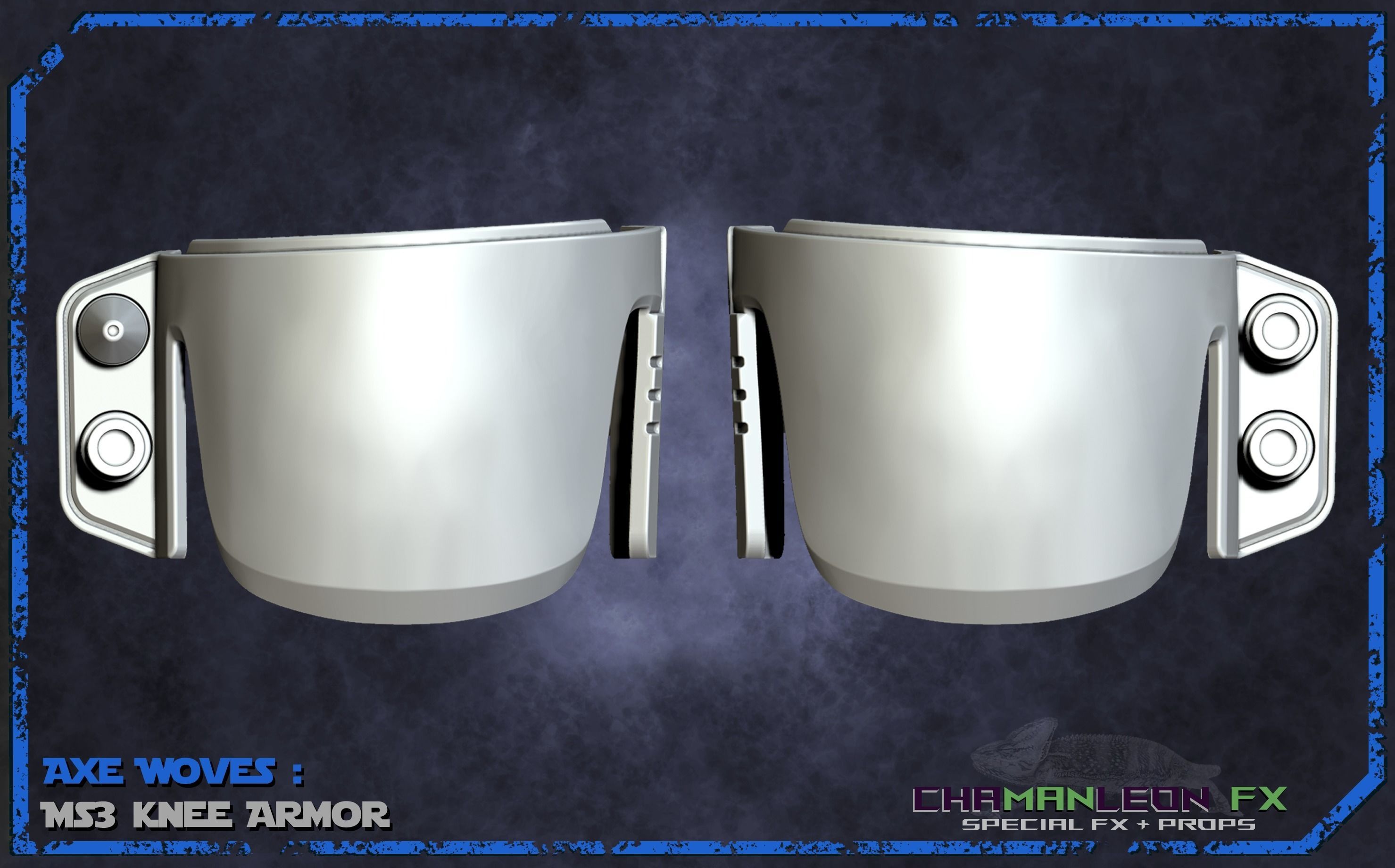 Axe Woves BoBF Knees The Mandalorian Cosplay Armor 3D model 3D ...