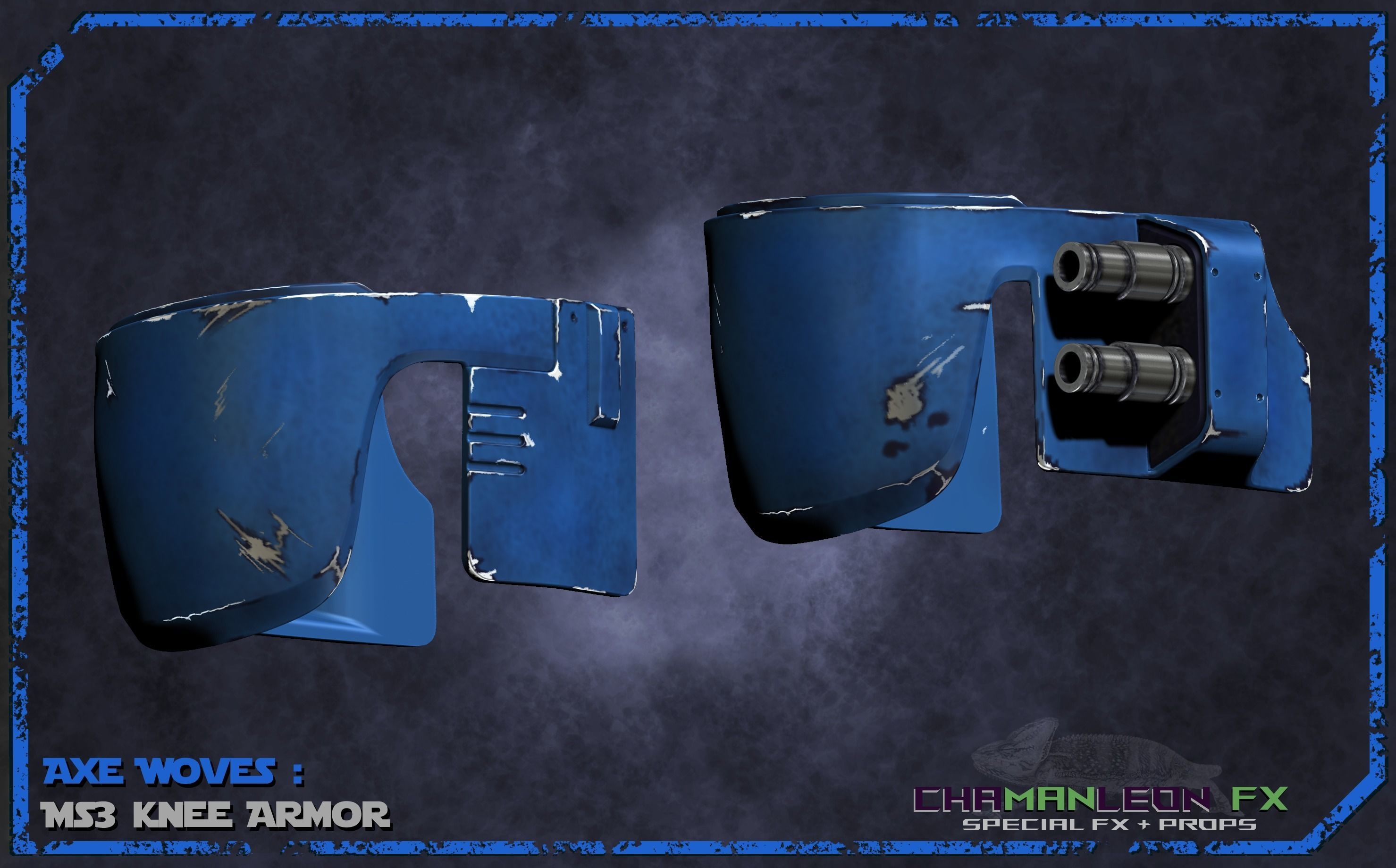 Axe Woves BoBF Knees The Mandalorian Cosplay Armor 3D model 3D ...