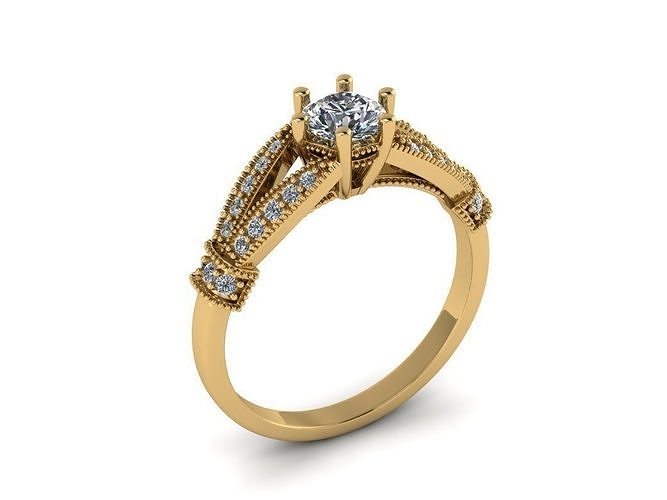 Jewelry Diamond Ring 3D Print Model 3D model 3D printable | CGTrader